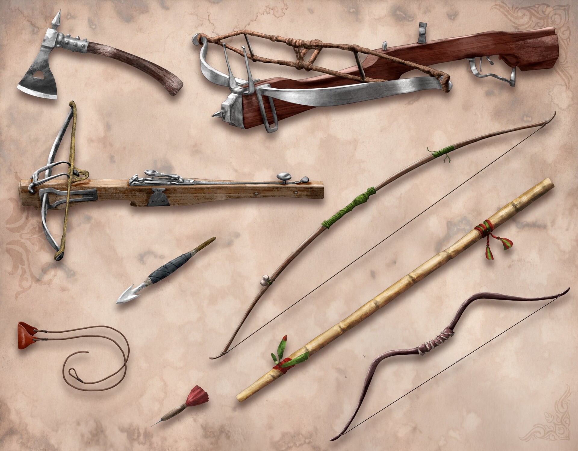 long range medieval weapons