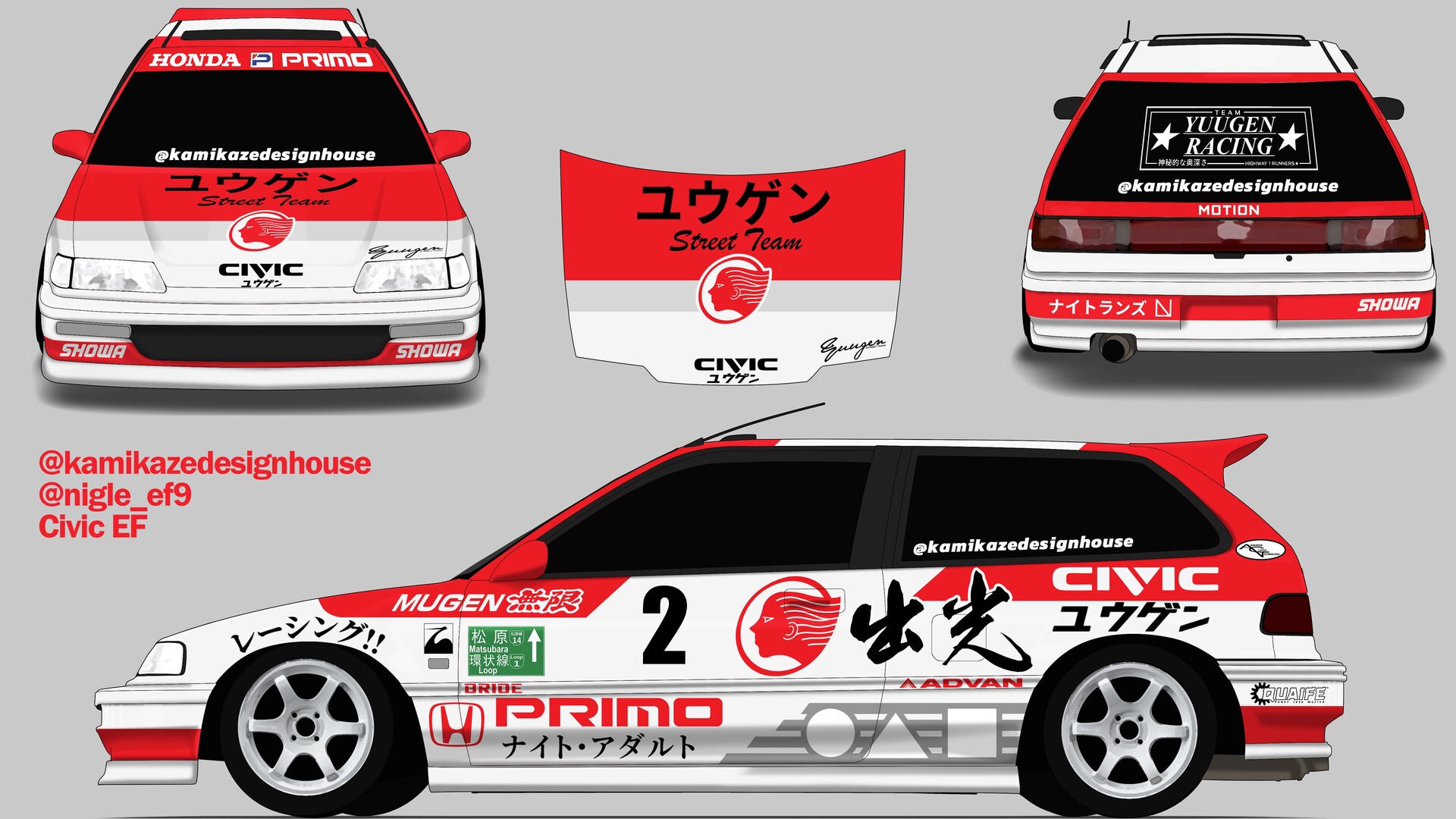 ArtStation - Civic EF - Idemitsu Motion Livery