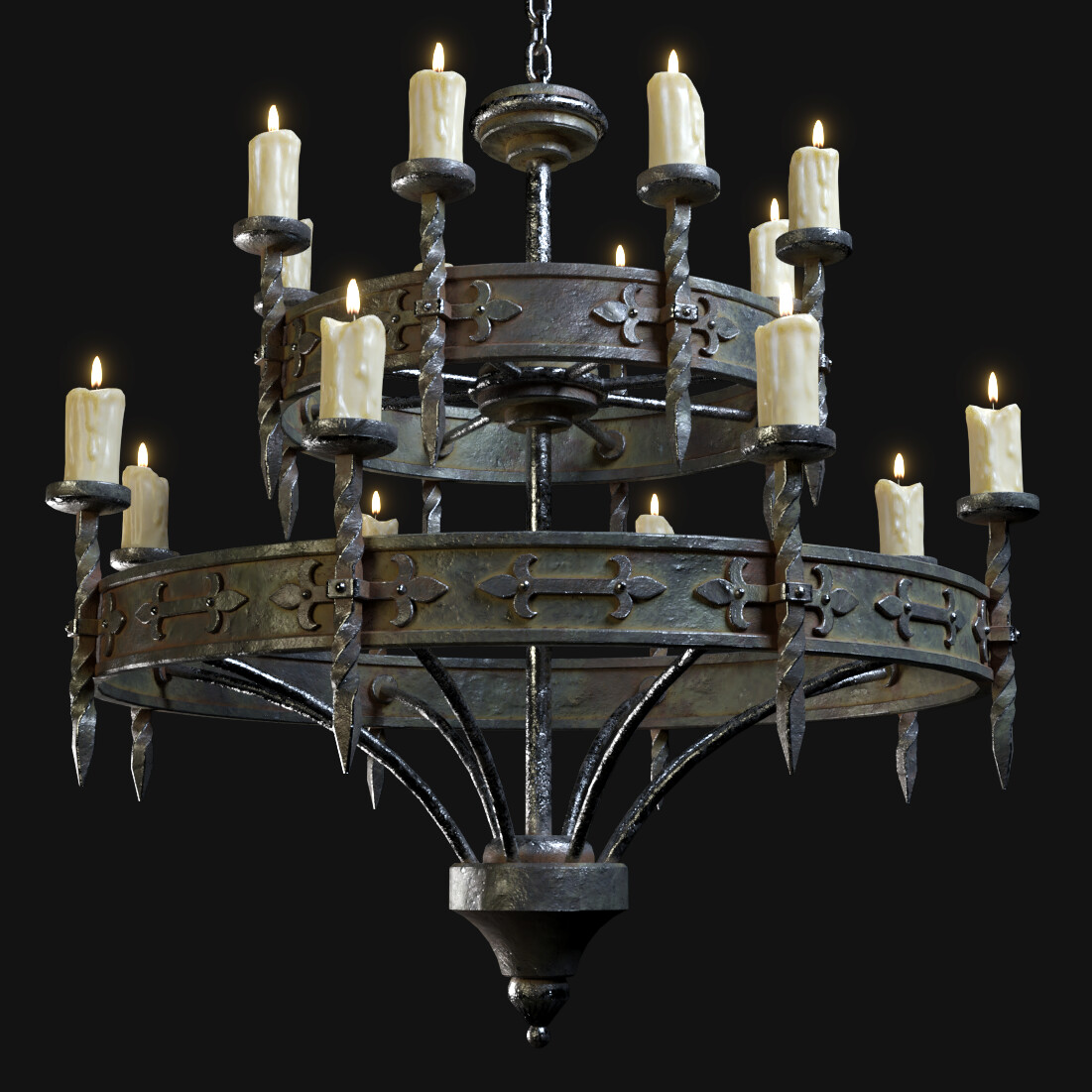 Giovanni Lucca - Iron Chandelier of Candles Giovanni Lucca - Iron Chandelier of Candles