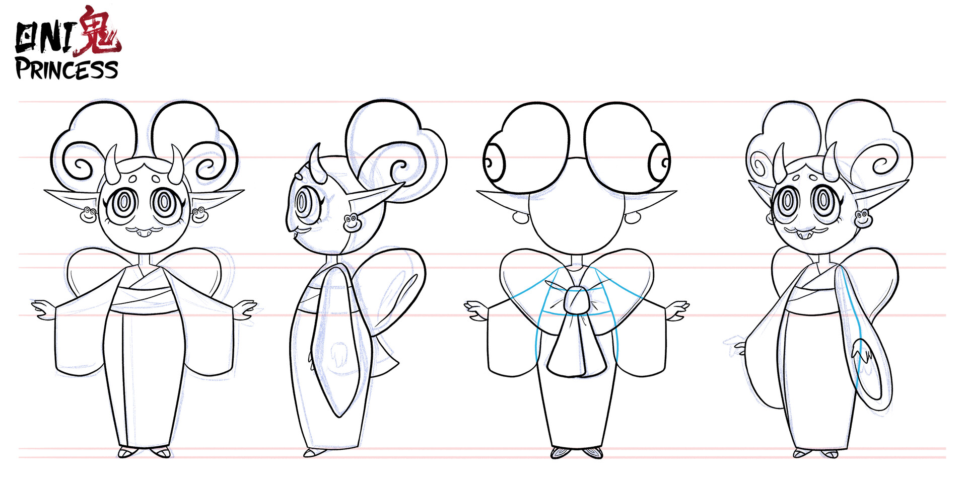 ArtStation - Oni Princess Turnaround