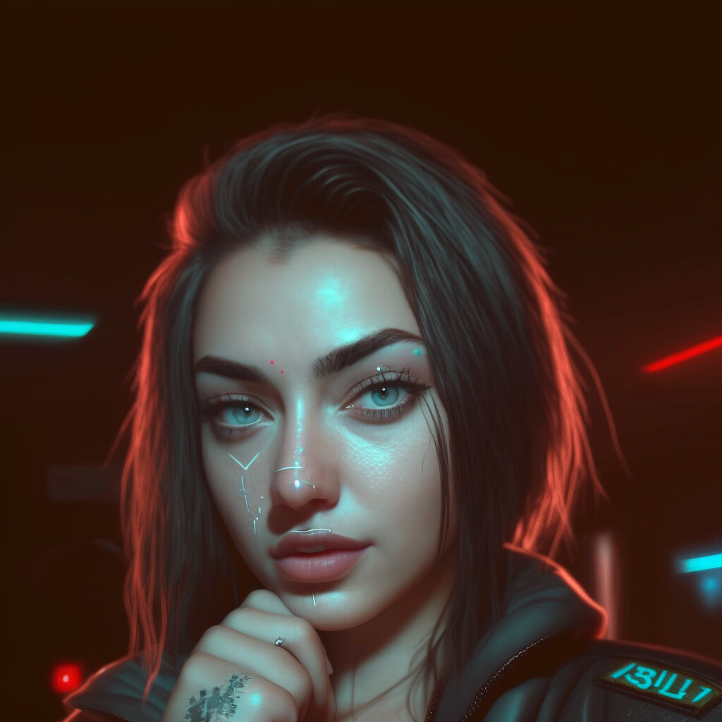 ArtStation - Cyberpunk Girl, Vector Art
