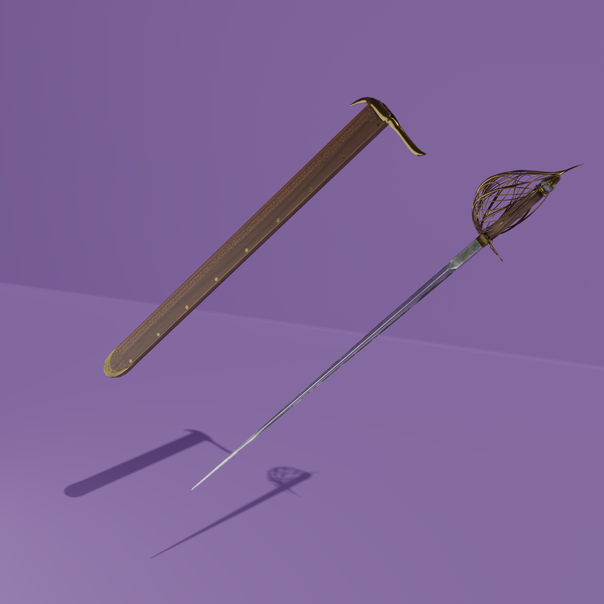 ArtStation - 15th Century Cane Sword
