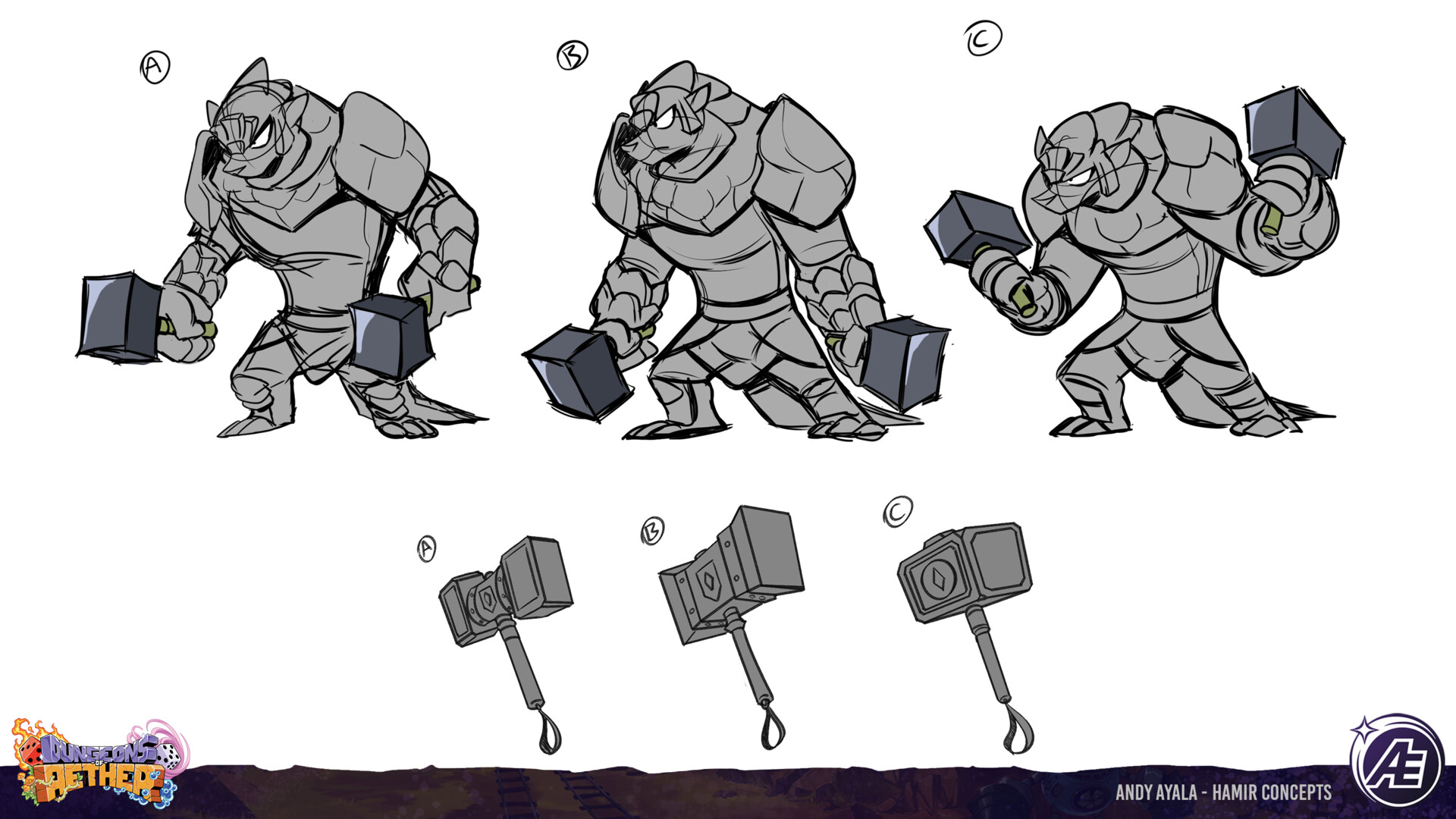 Andy Ayala - Hamir Character Concepts - Dungeons of Aether