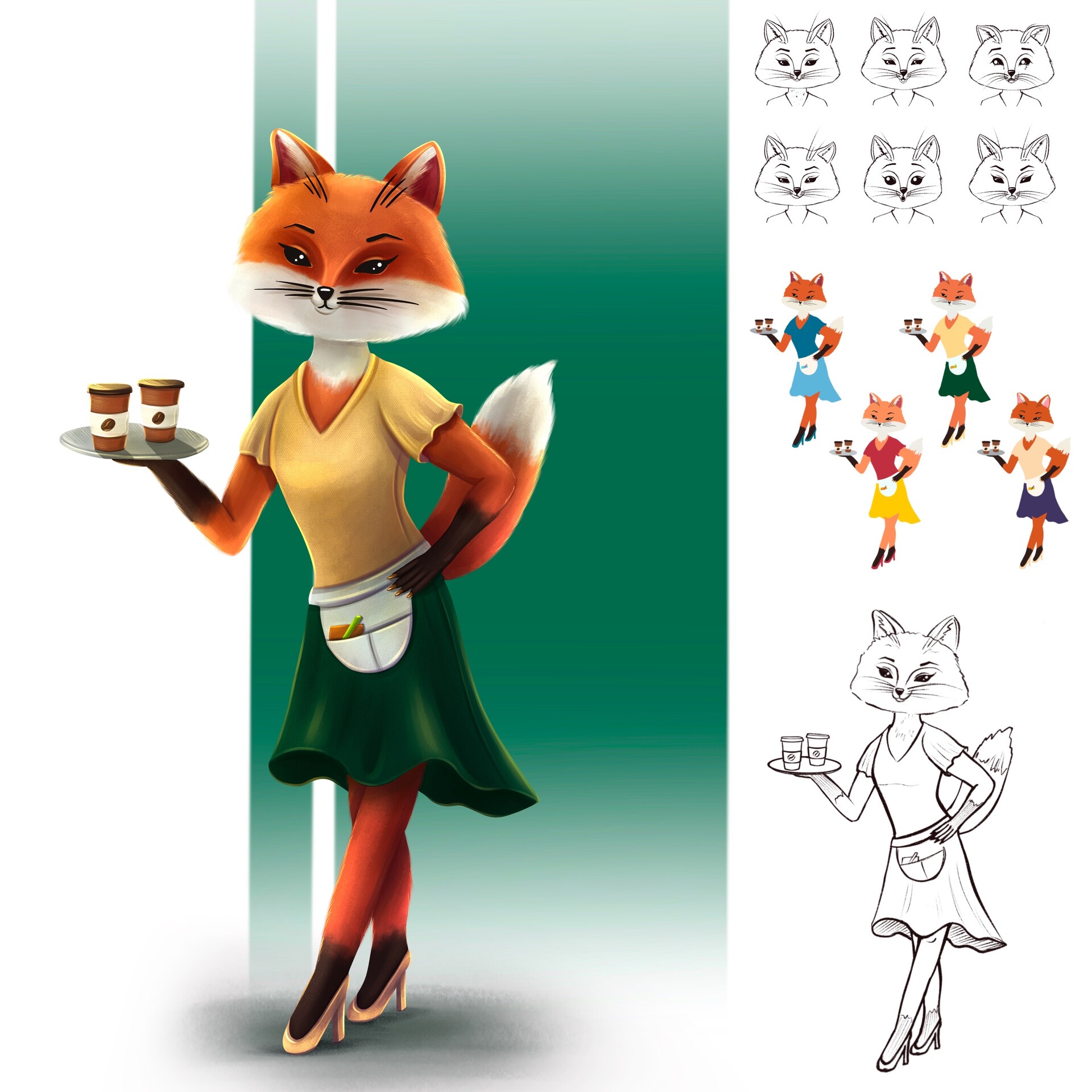 Karmellime - Animal brand character