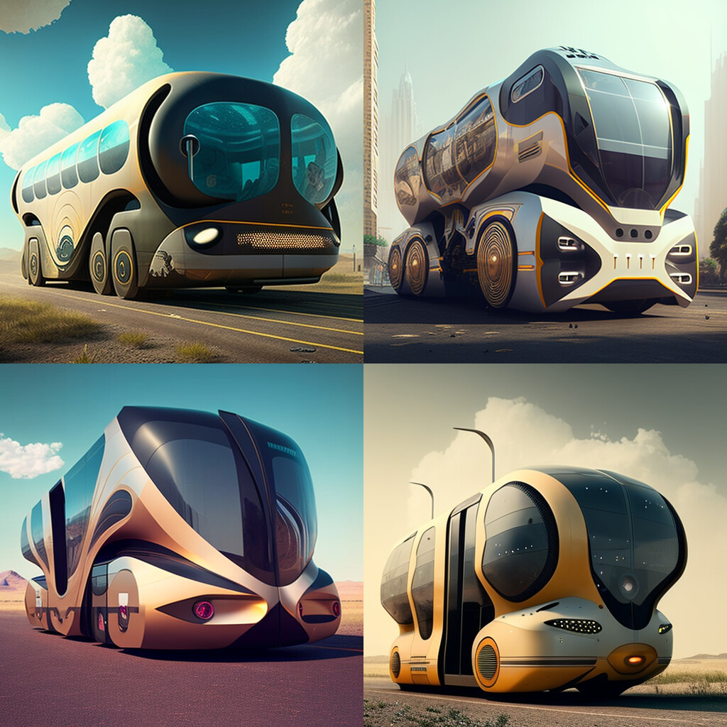 ArtStation - Futuristic bus