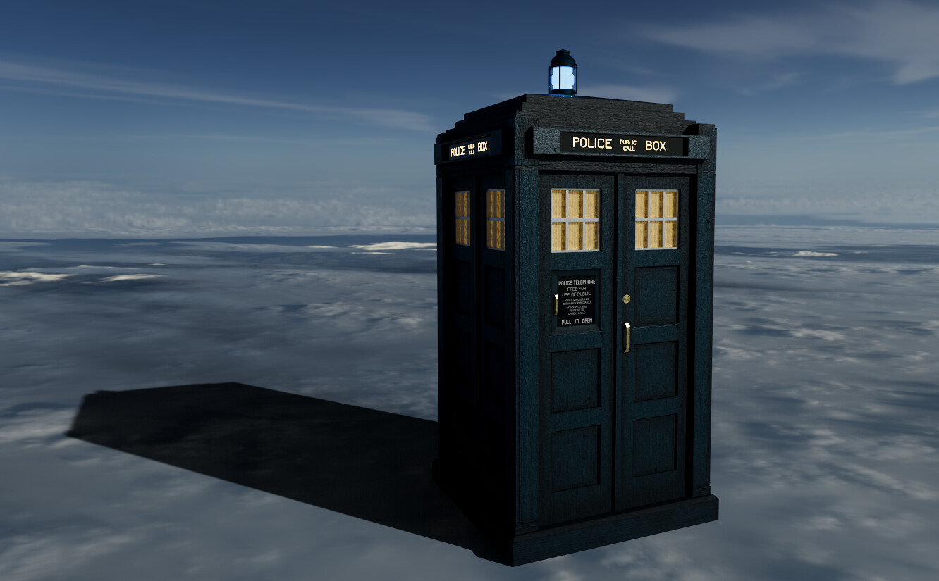 Nathan Mullen - The Thirteenth Doctors' TARDIS in Blender.