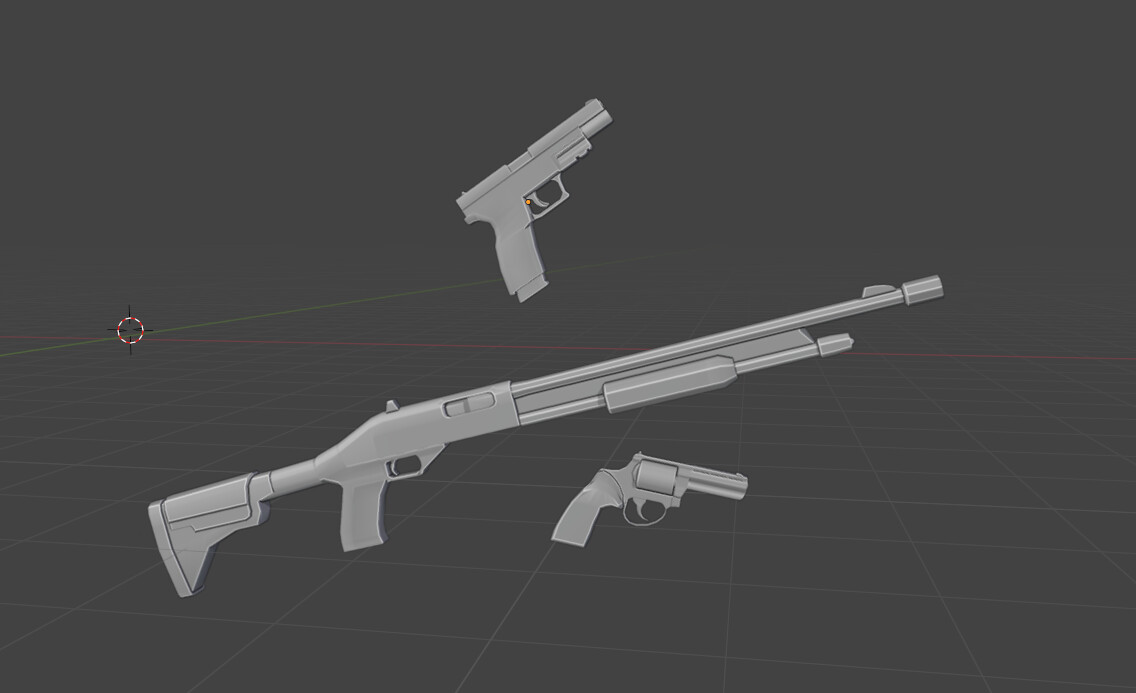ArtStation - Low Poly Weapons