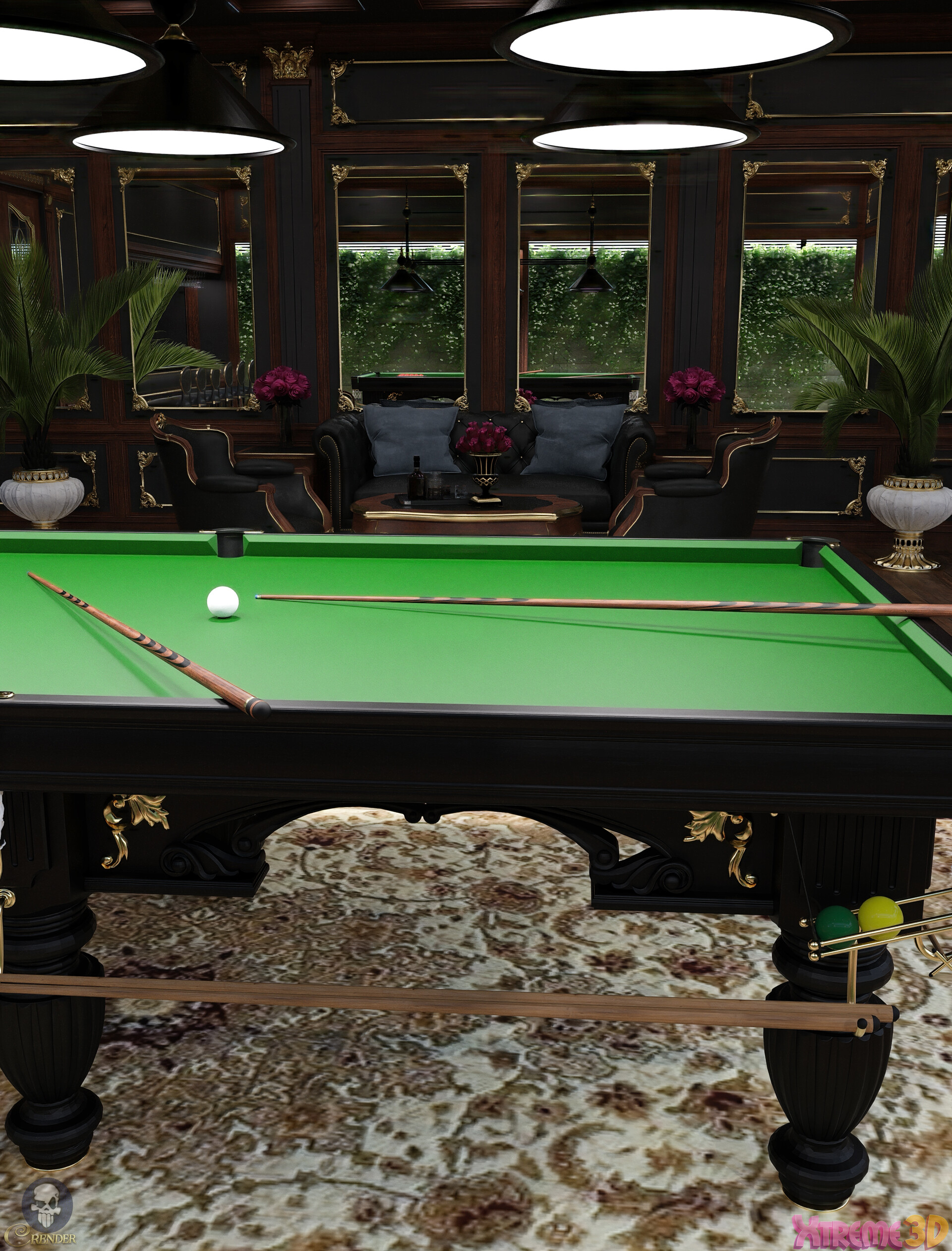 Xtreme3D Studio - Elegant Billiard Room by Tim82