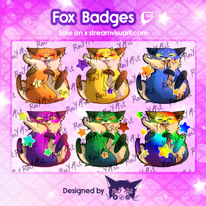 ArtStation - Fox Badges x6