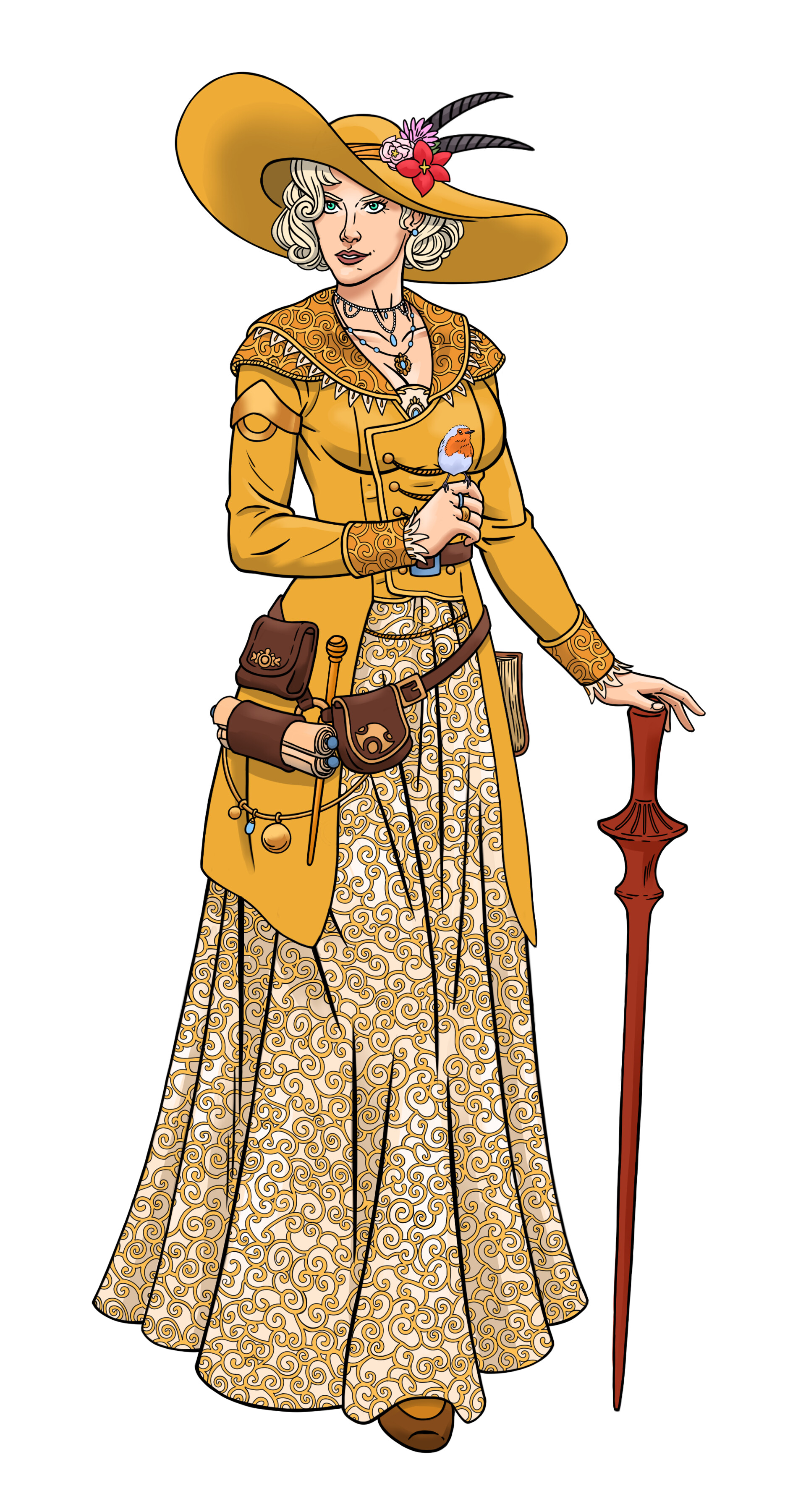 ArtStation - isabel Goldenhorn enchantress wizard v2