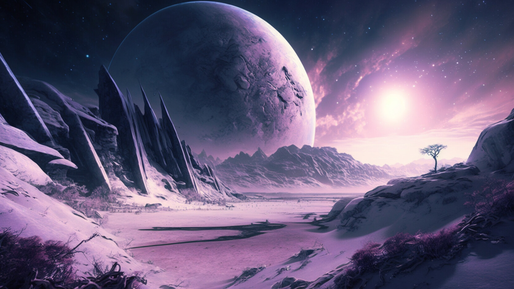 ArtStation - Snowy planet