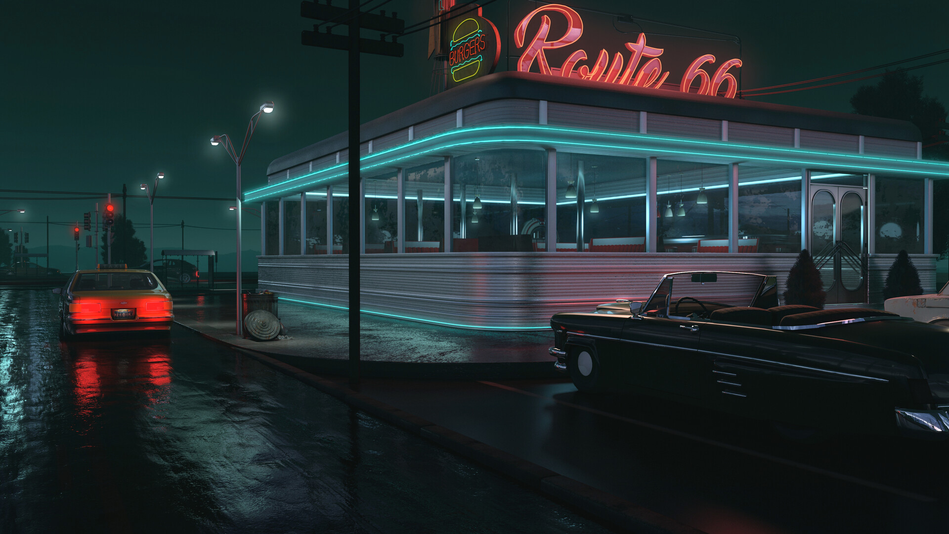 ArtStation - Retro diner