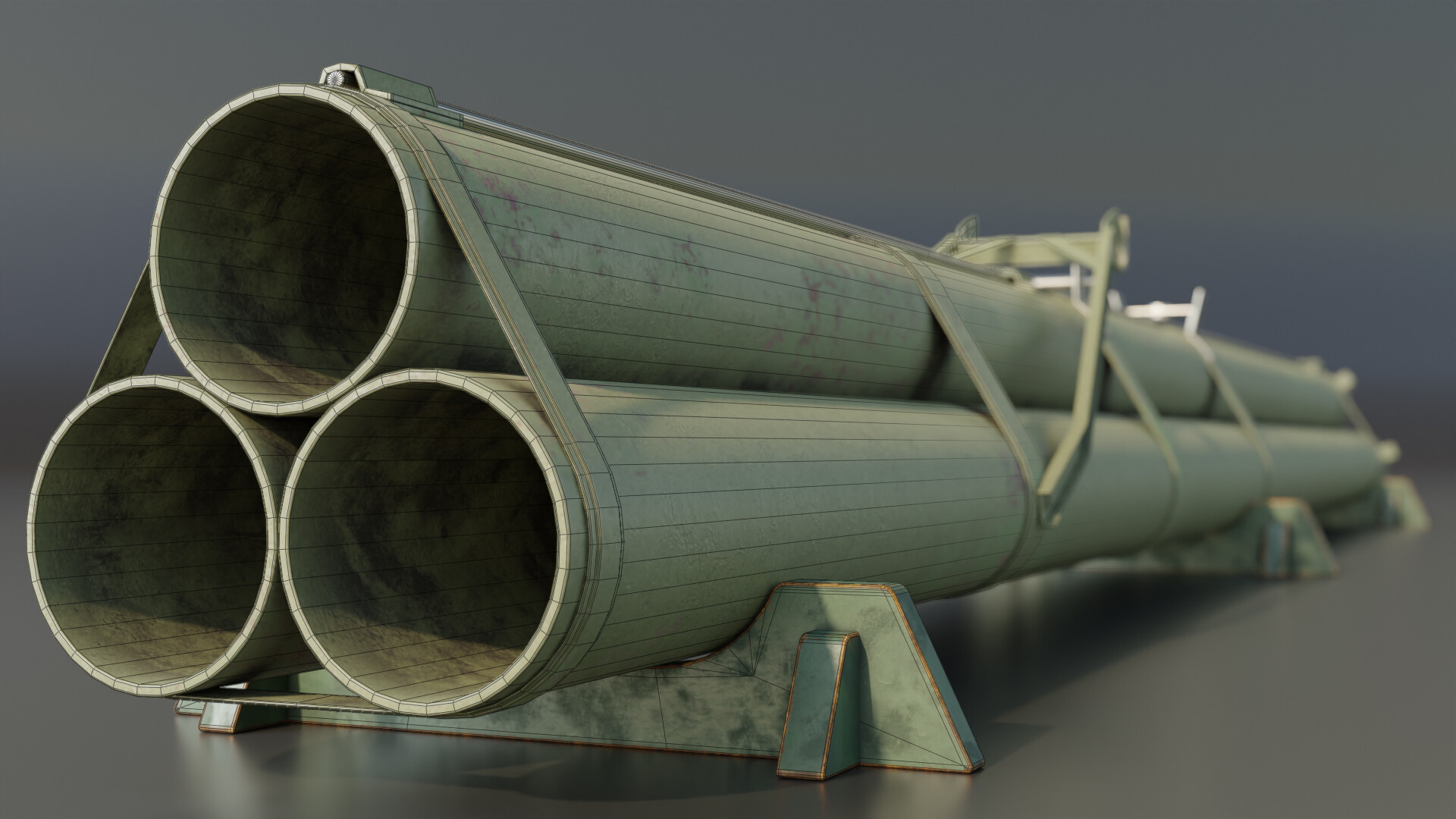 Marcin Gabryelczyk - Game Art: M8 4.5inch rockets with M10 launcher
