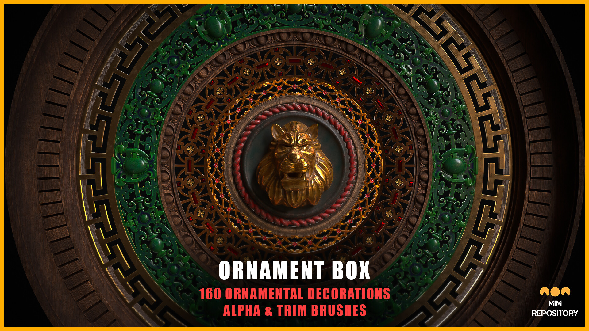 ArtStation - Ornament Box - 160 Ornamental Decorations - Alpha and Trim ...