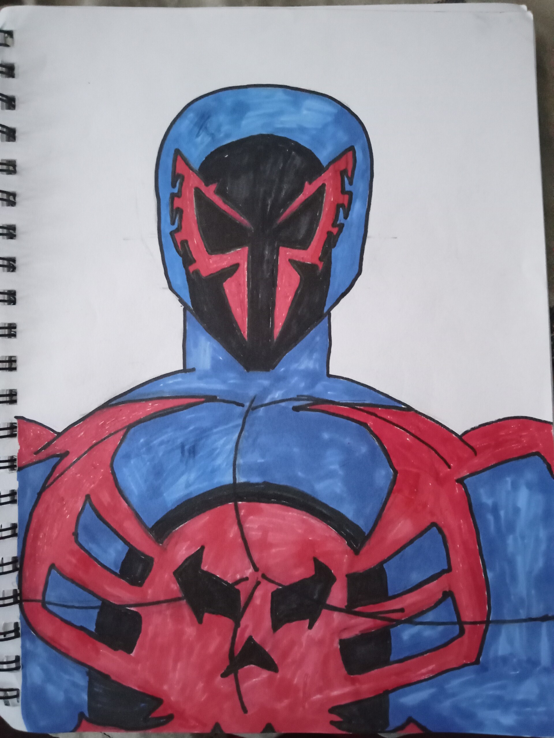 ArtStation - Spider man 2099 drawing