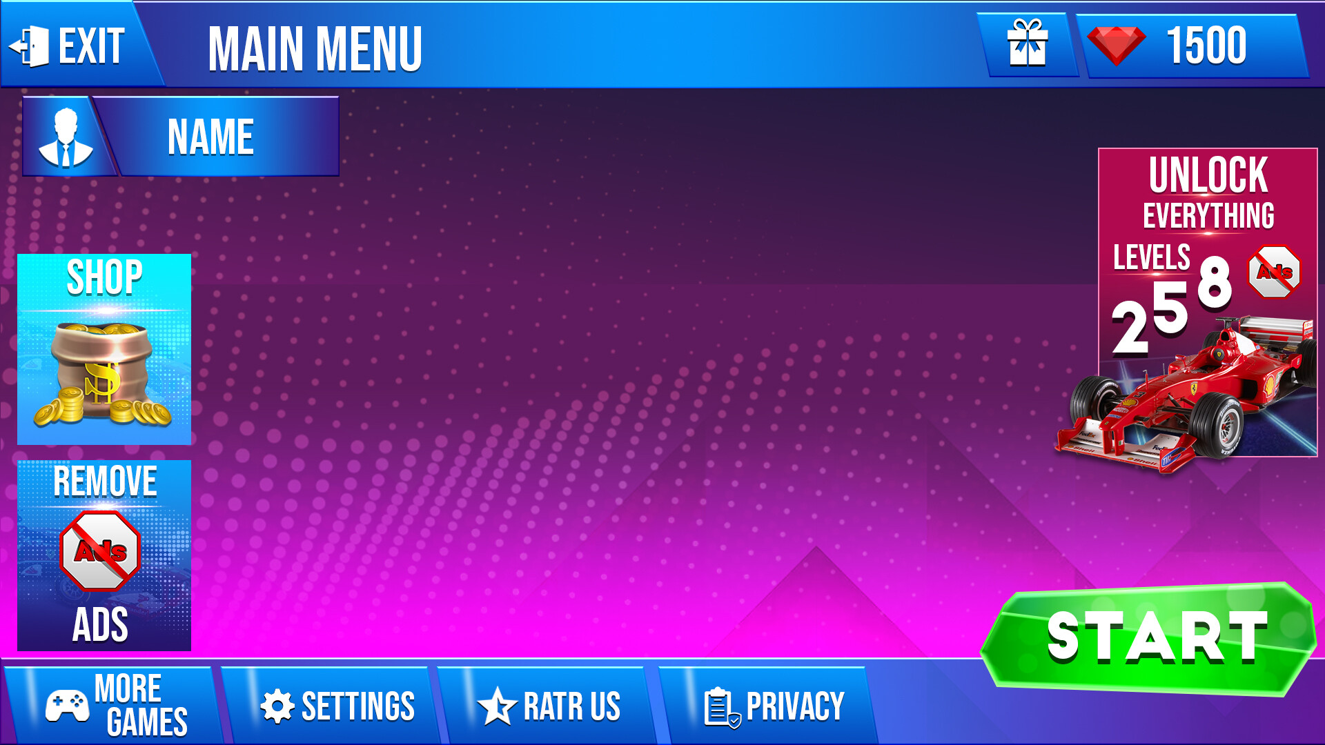 ArtStation - Formula Car Racing Game Ui