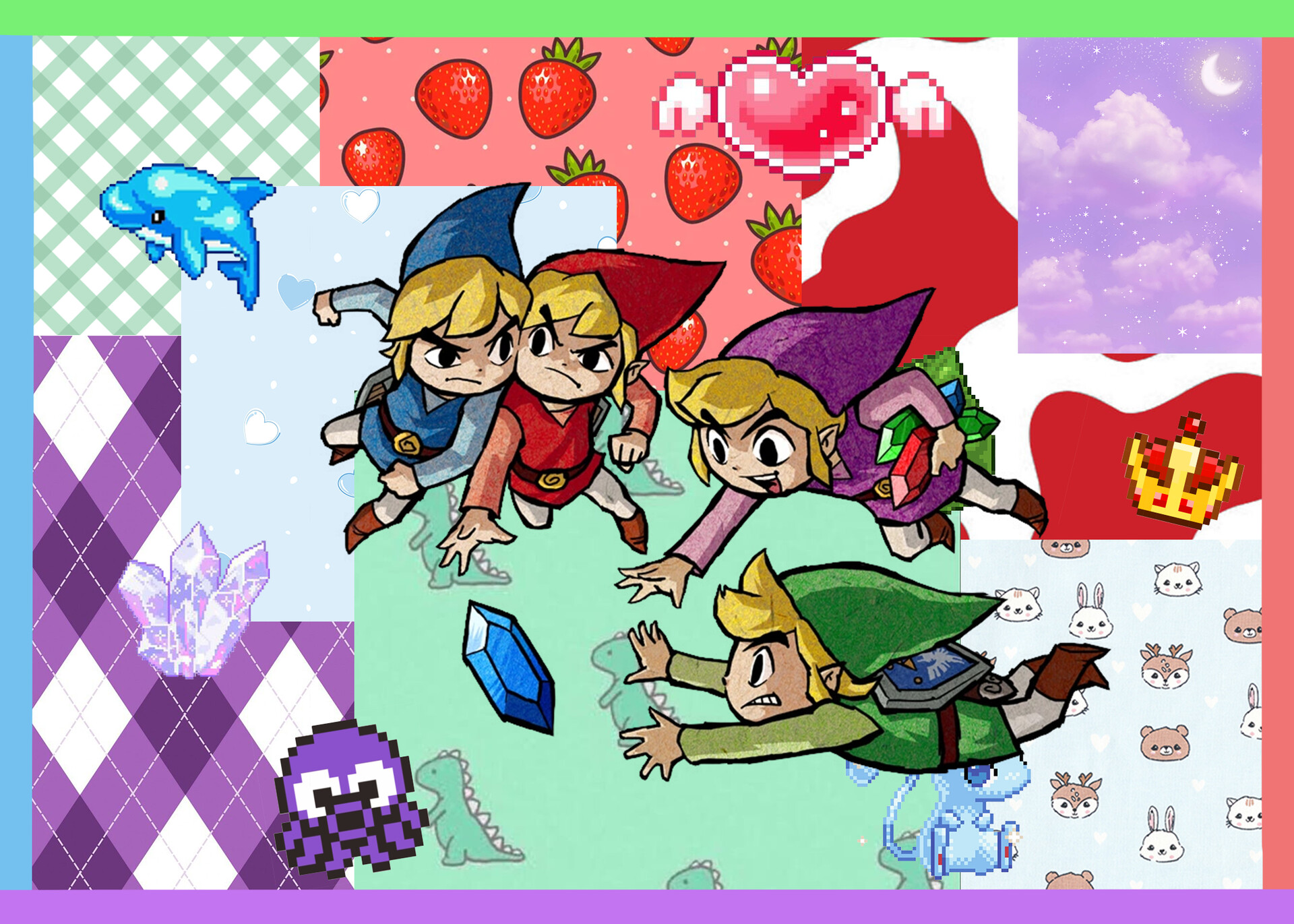 ArtStation - 💚 💙💜♡Four Sword