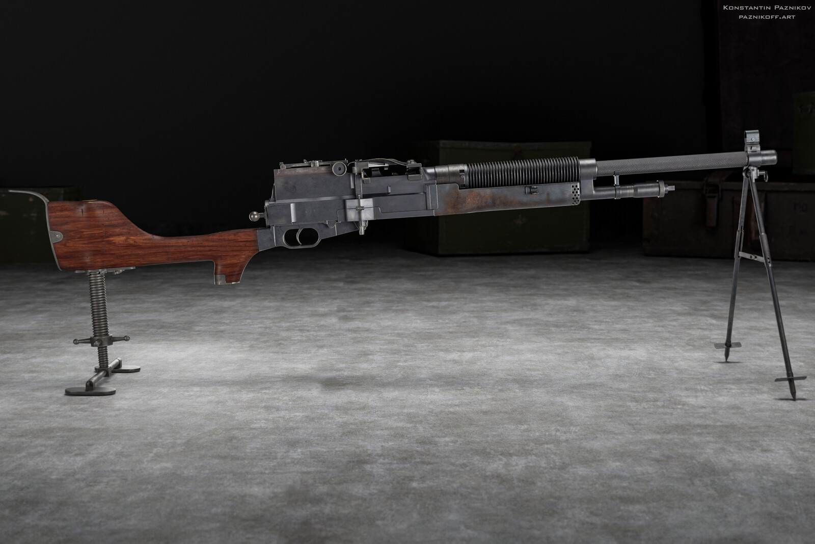 Konstantin Paznikov - Hotchkiss M1909 Benét–Mercié machine gun