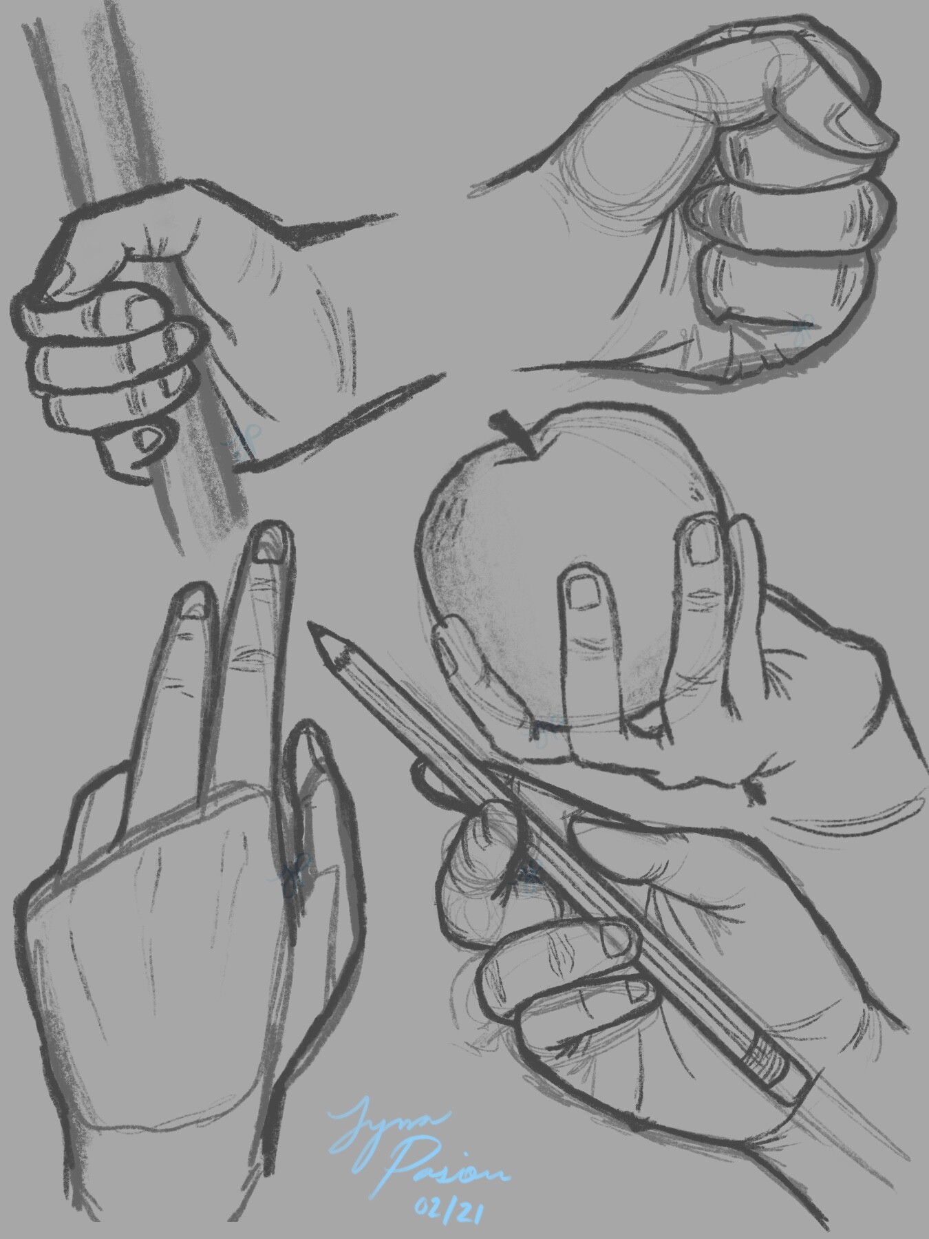ArtStation - Hand Exploration - Figure Sketches