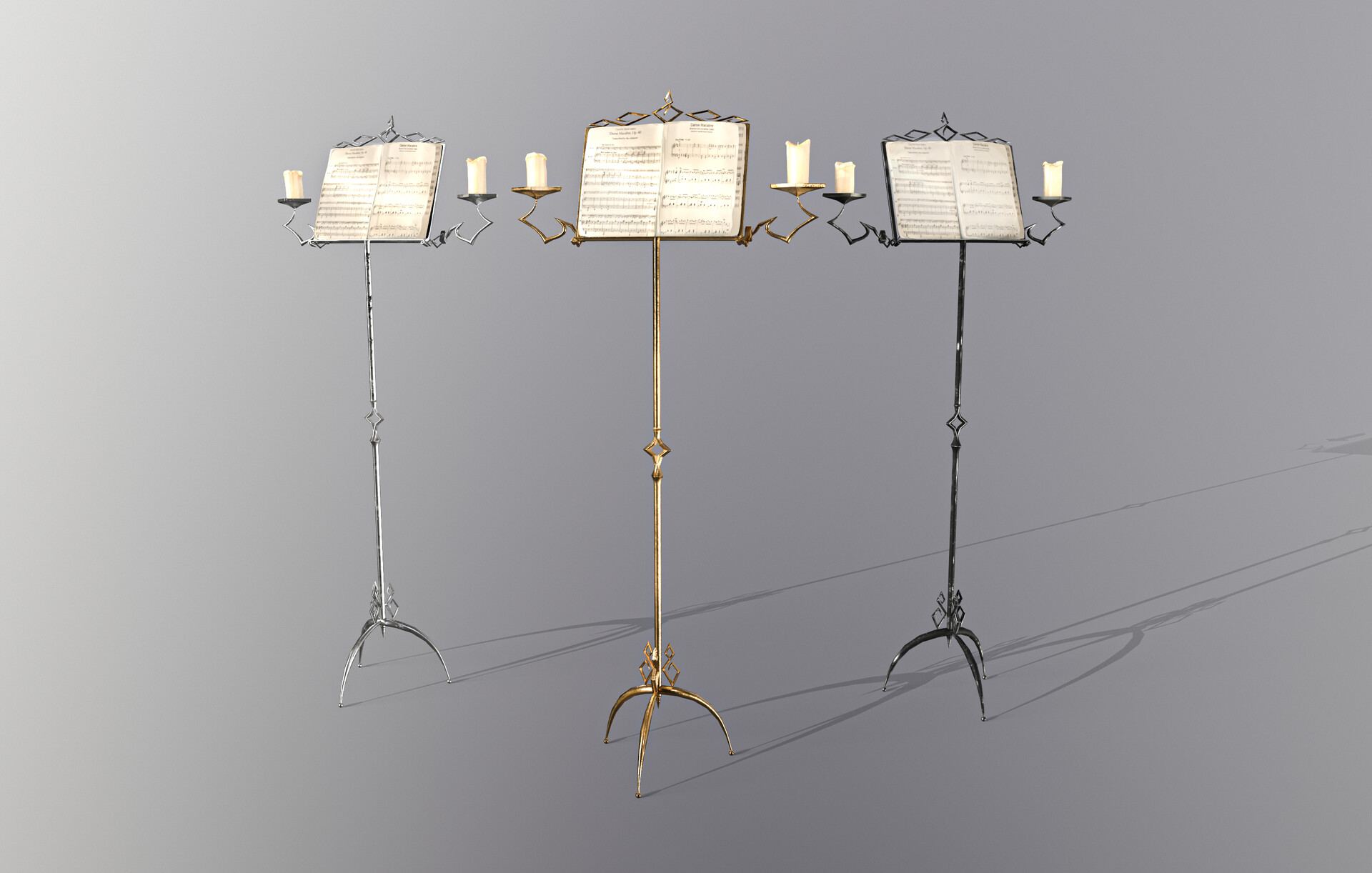 ArtStation - Music stand 3d model (game ready)