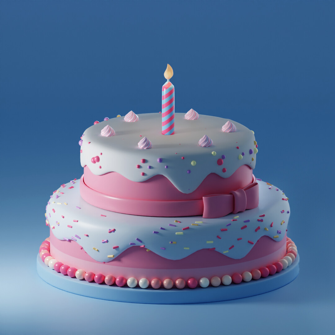 ArtStation - Pink cake.