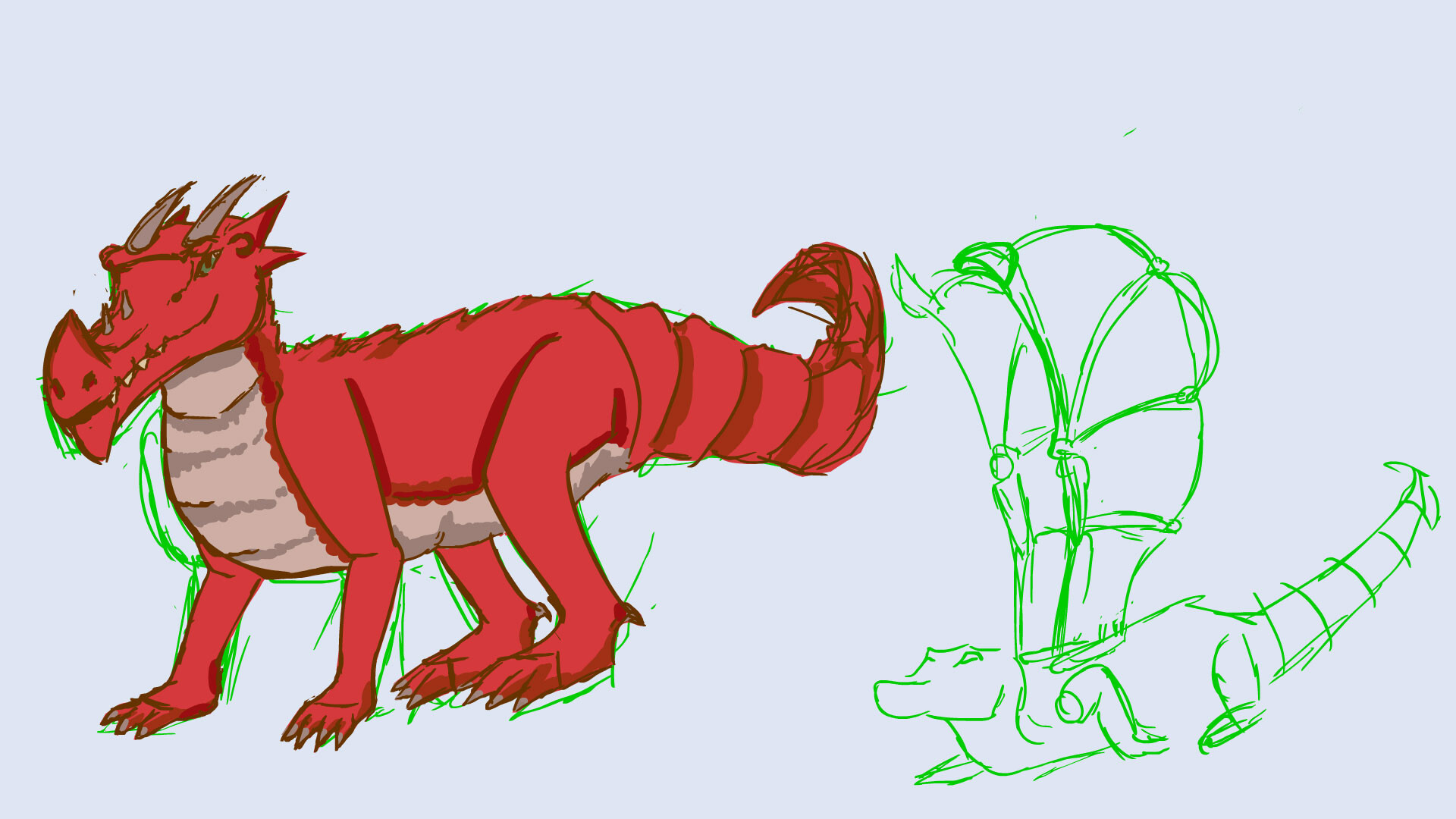 Morgan Taton - Dragon Loading Screen and sketches