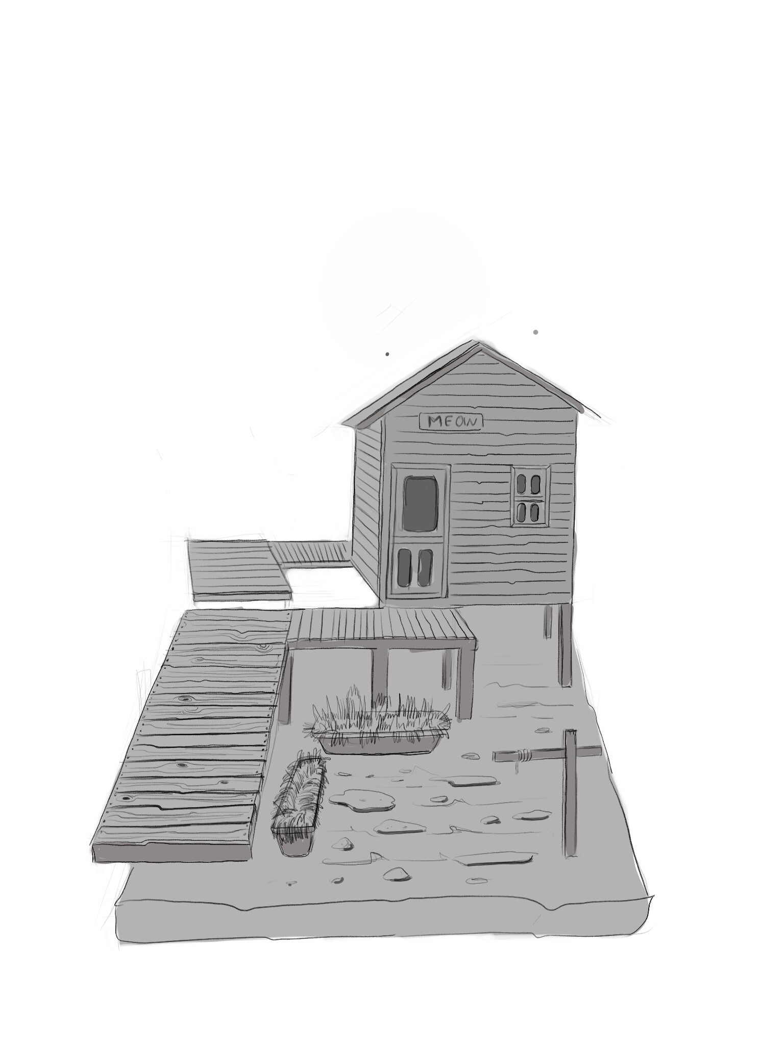 ArtStation - shacks drawing