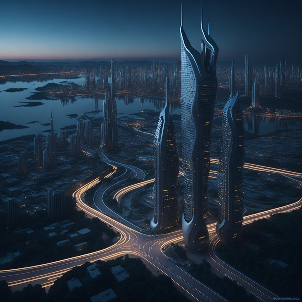 ArtStation - Futuristic AI city Vladivostok