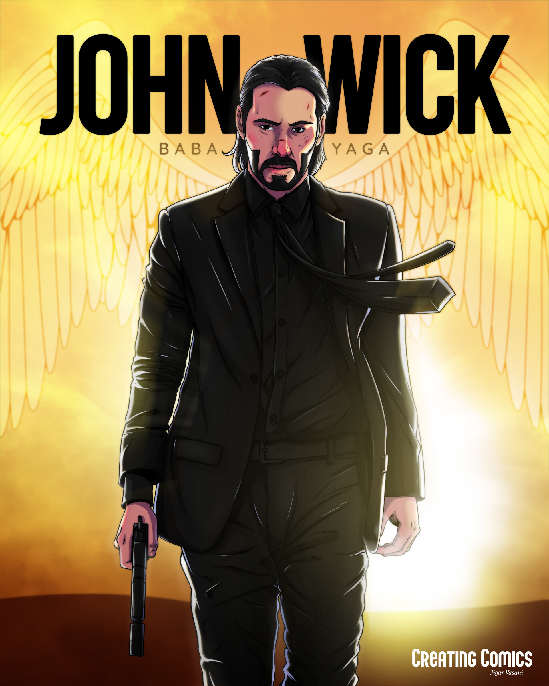 ArtStation - John Wick illustration