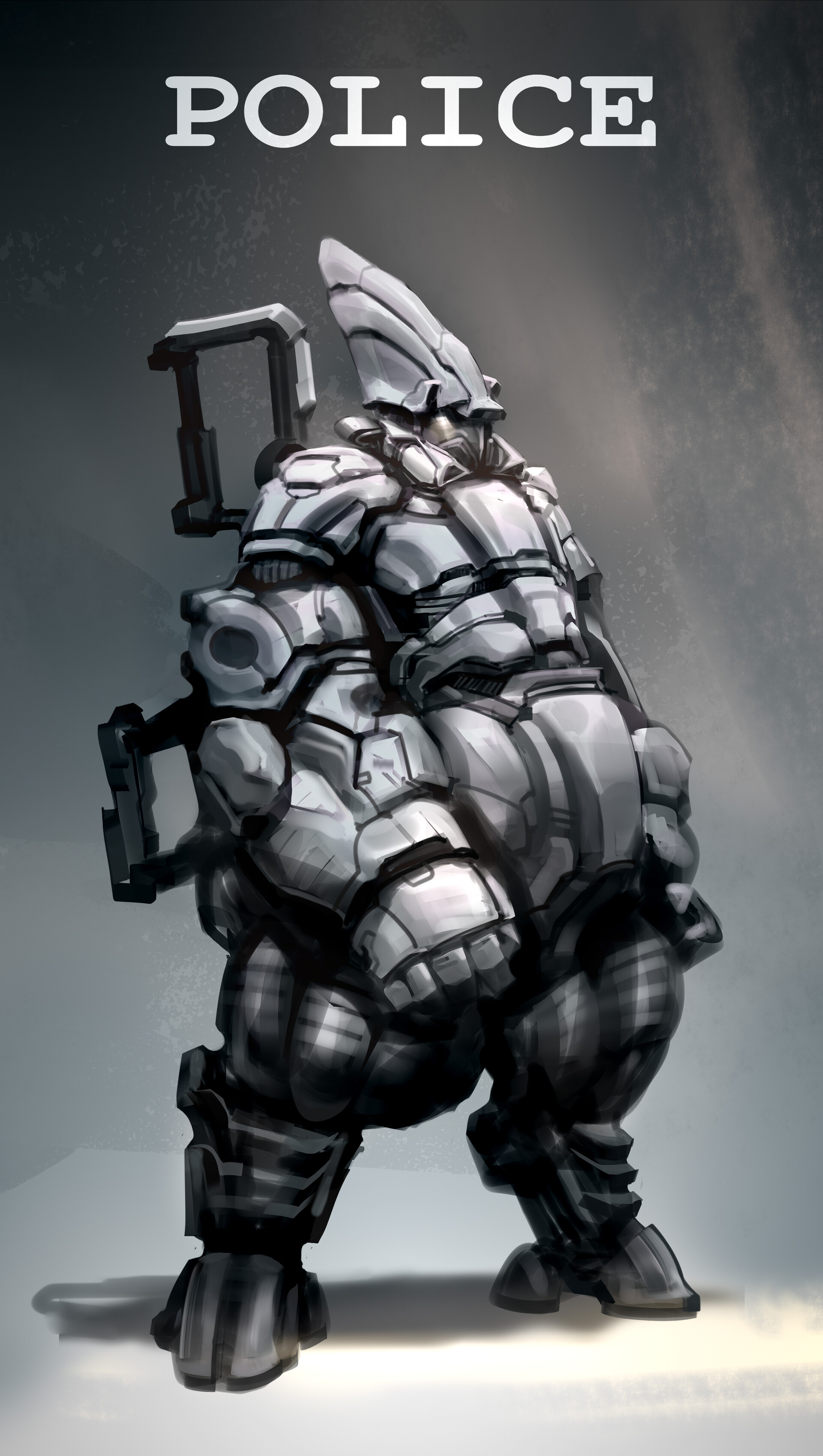 ArtStation - POLICE techno armor suit