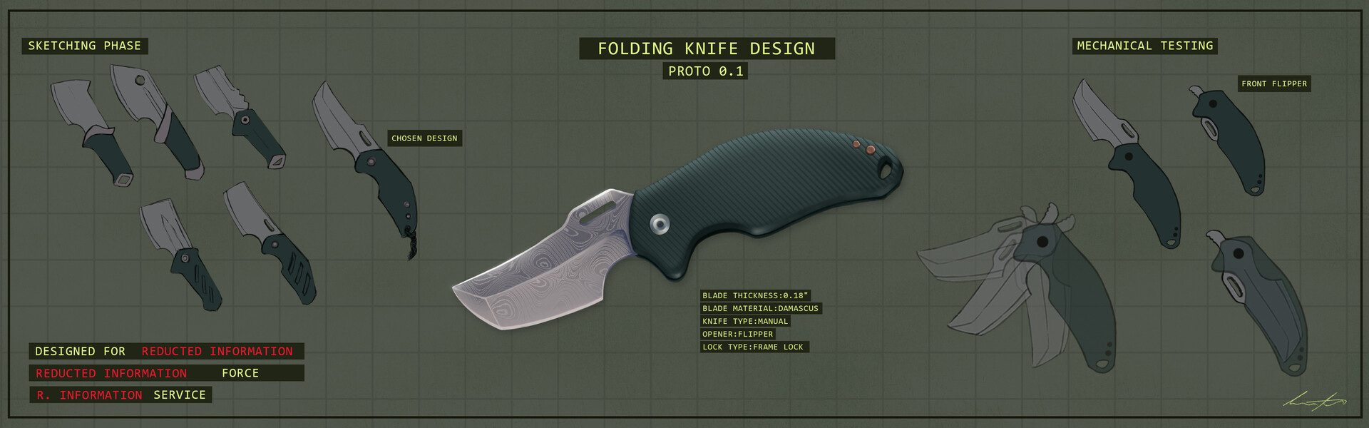 ArtStation - Folding knife