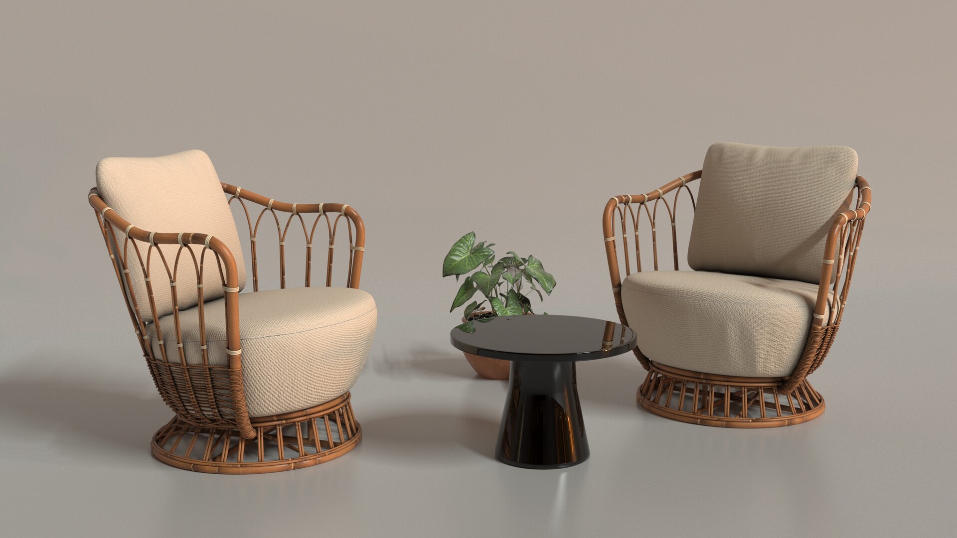ArtStation - Bamboo Chair Simple Render
