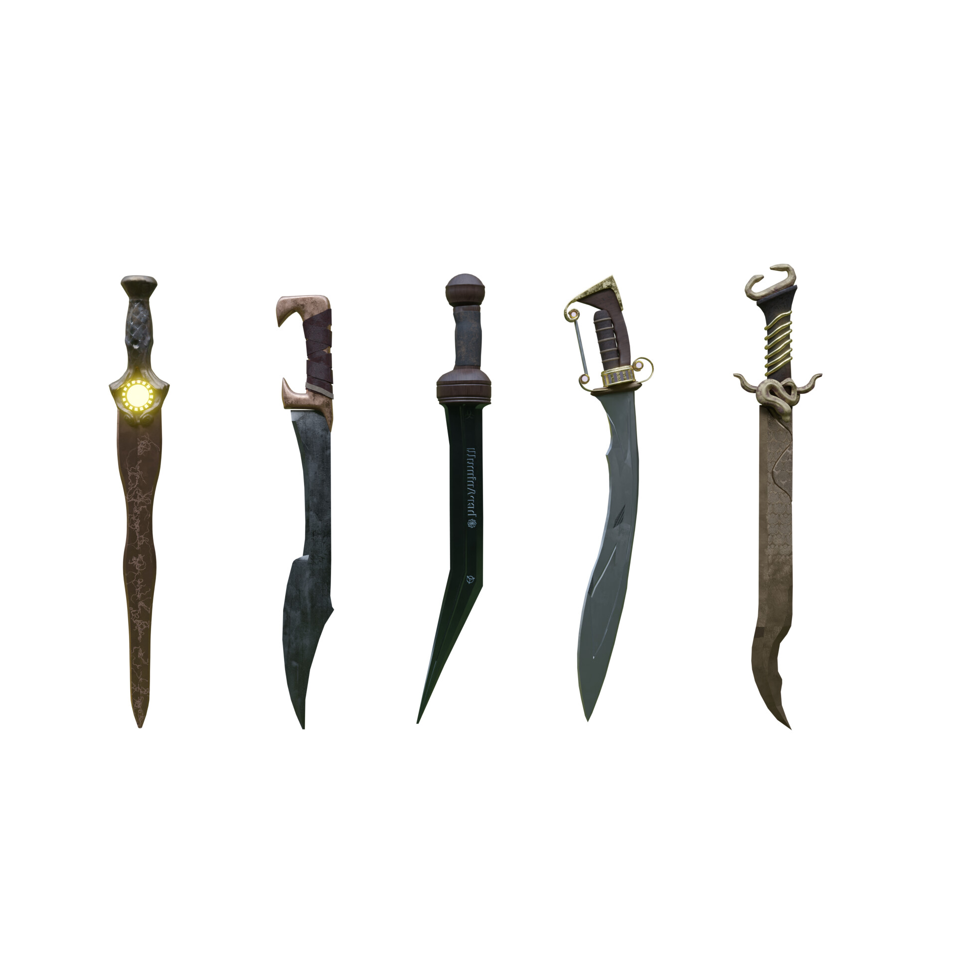 ArtStation - 3D Swords - Game Assets Low-Poly