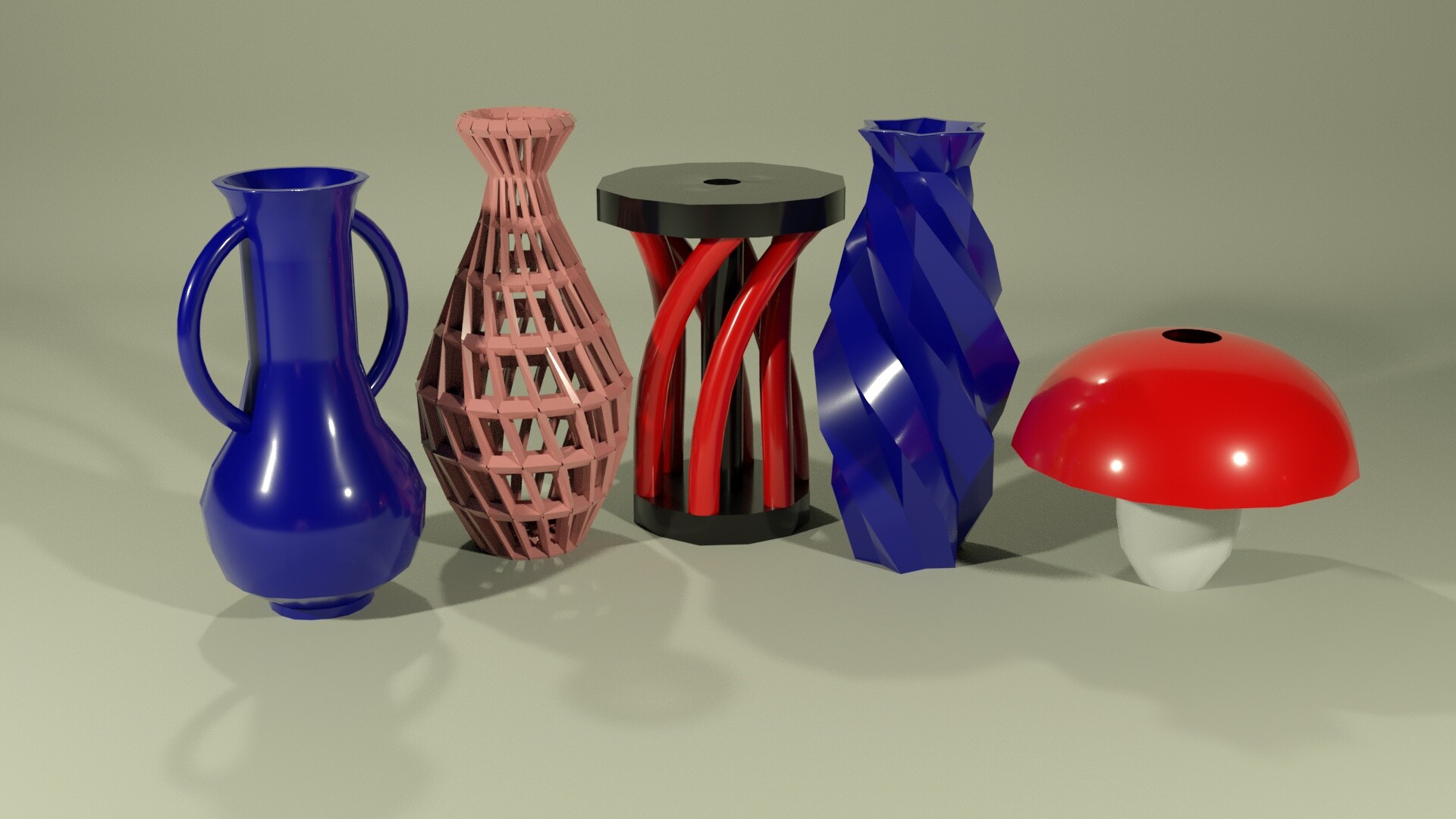 ArtStation - Vases using 3d modeling modifiers
