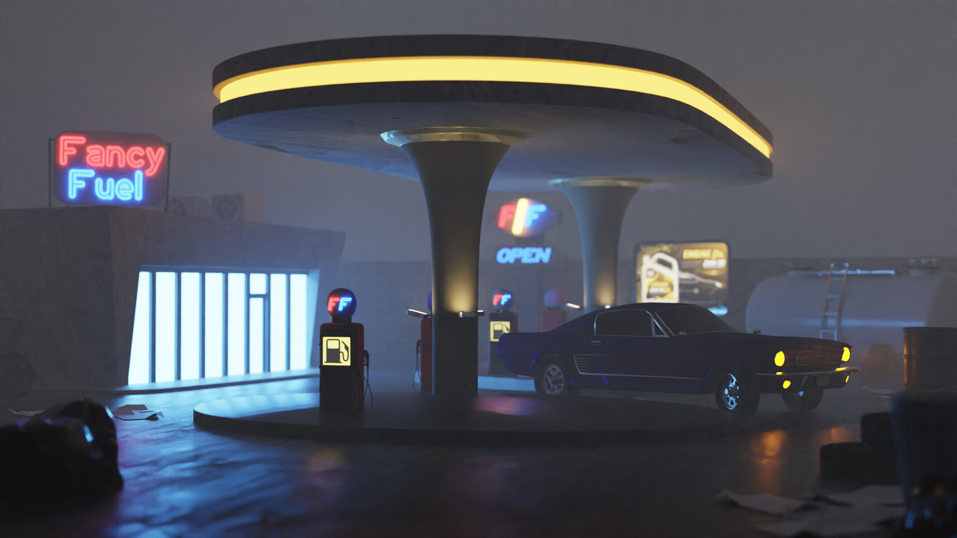 ArtStation - Gas station