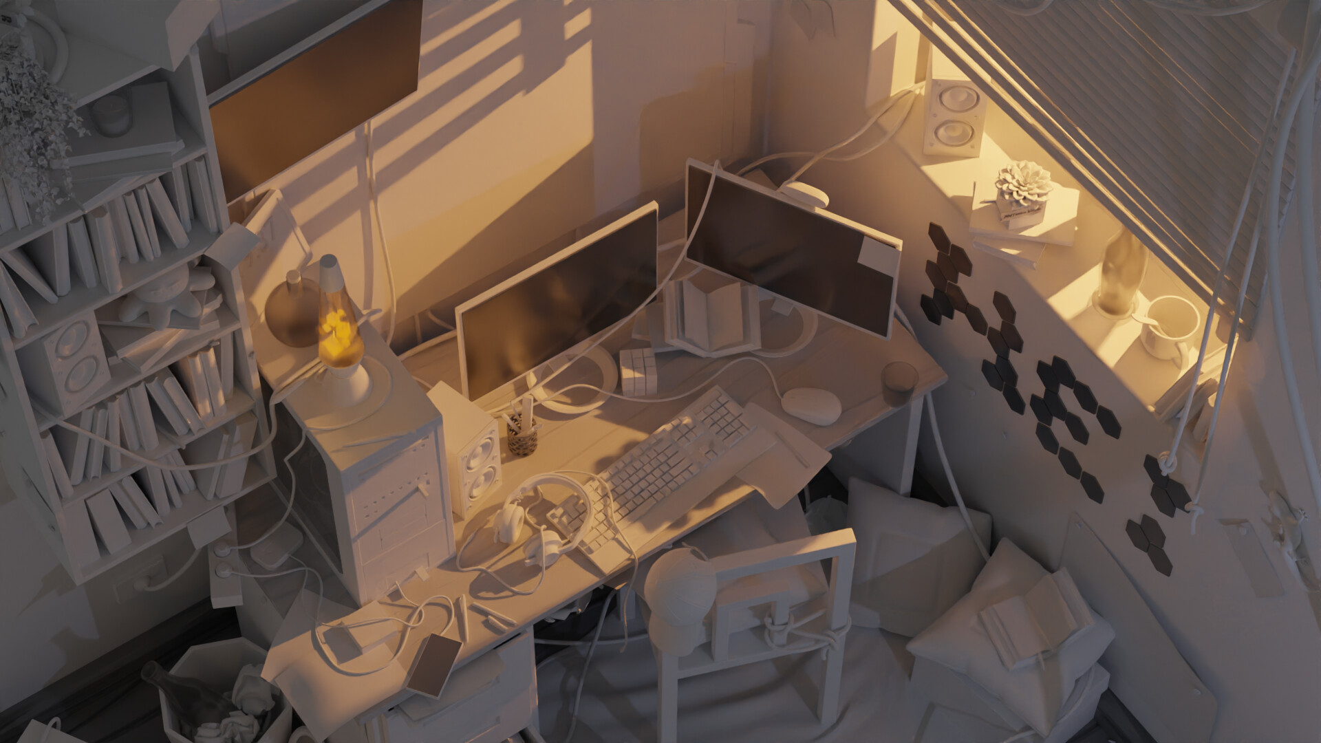 ArtStation - 3d room full of life