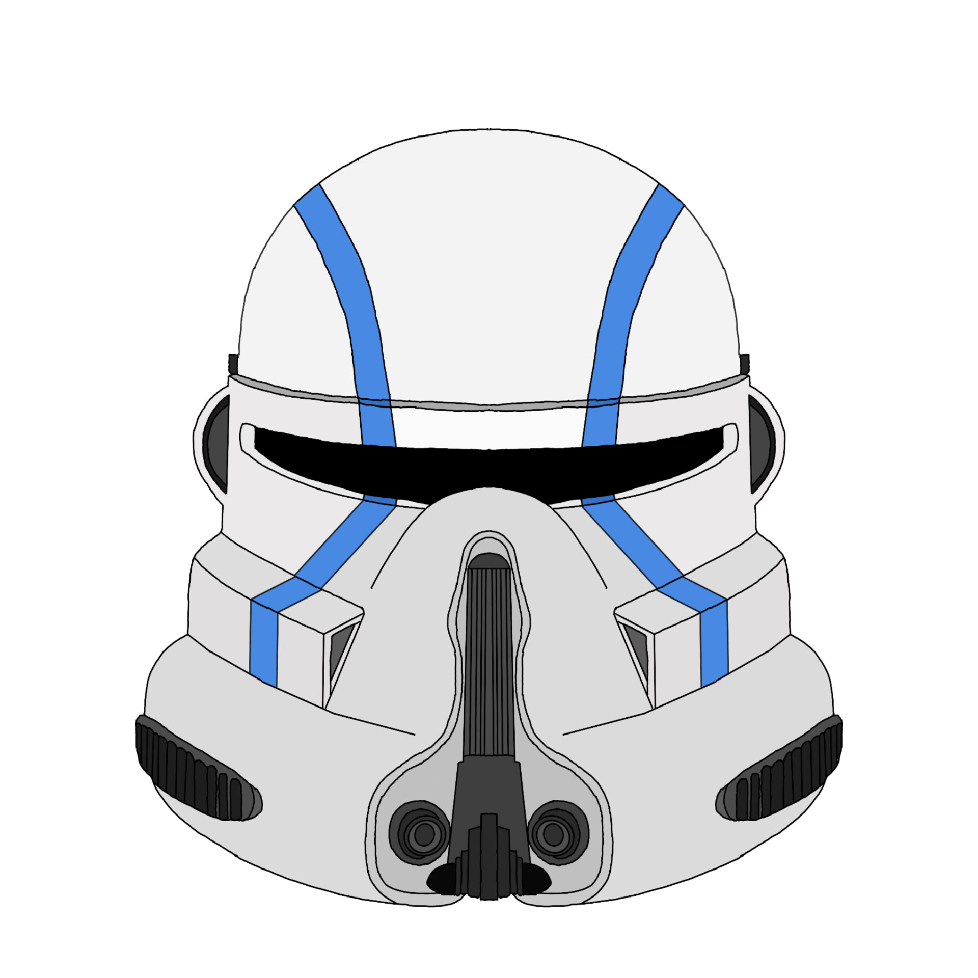 Star Wars Clone Trooper Helmet Drawing