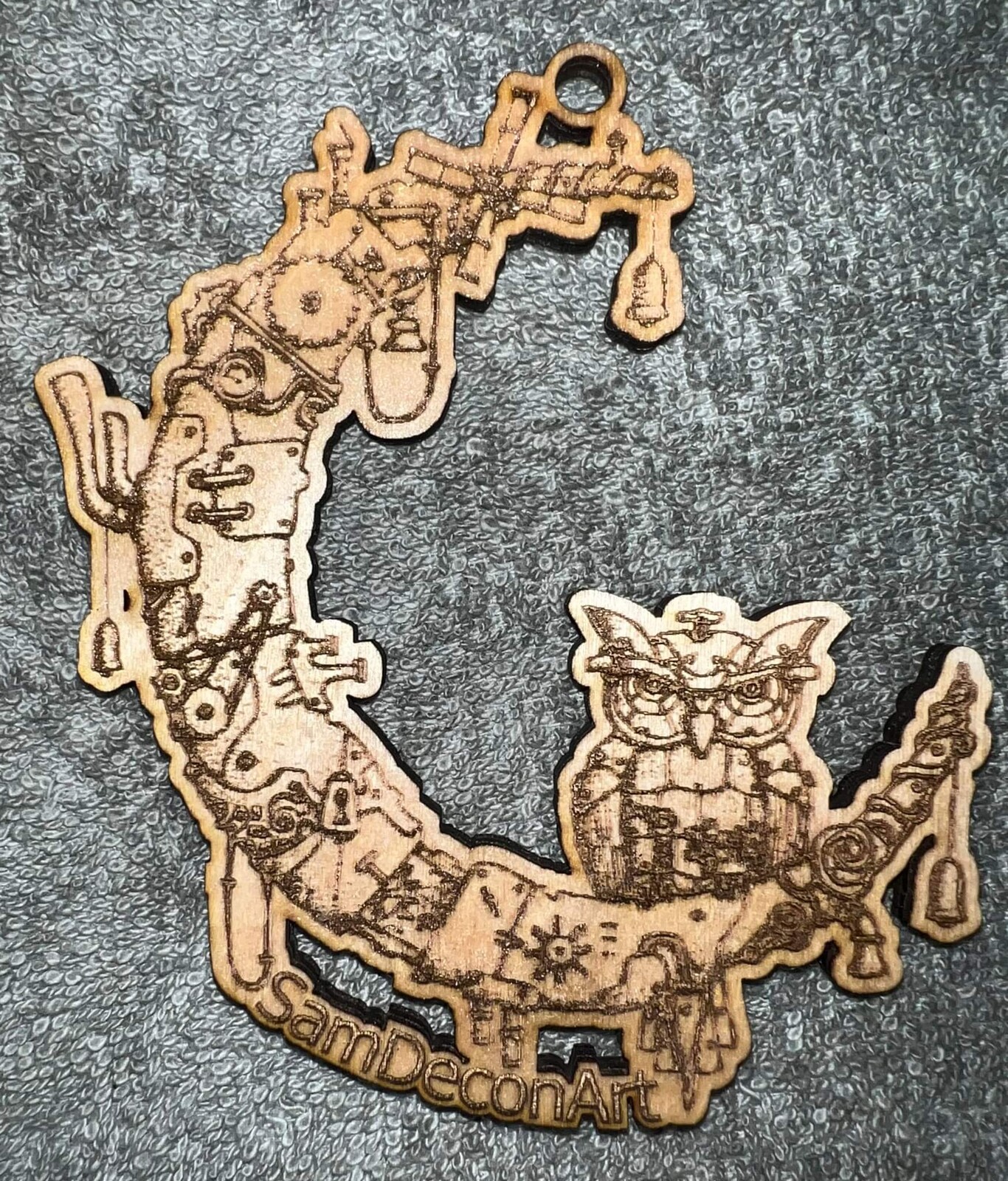 Sam Deacon - Steampunk Moon Ink Drawing