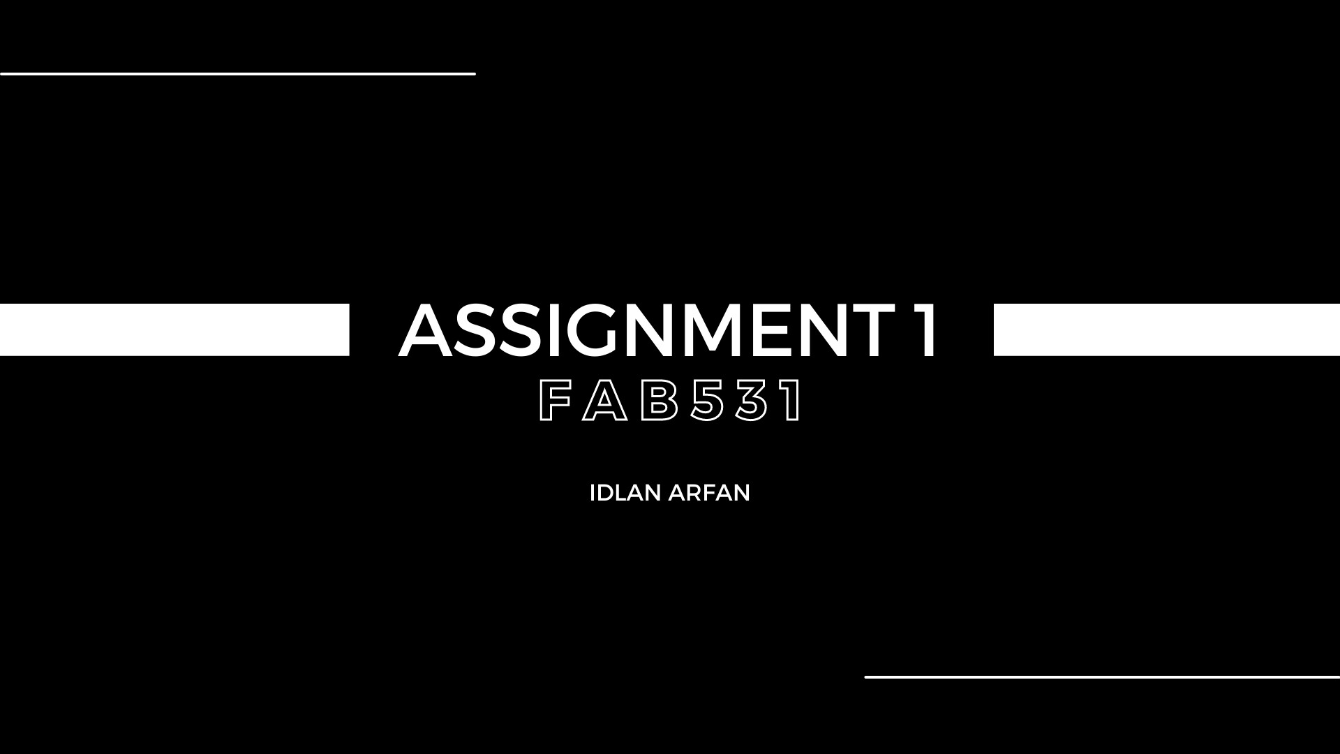 ArtStation - Assignment 1 | FAB531