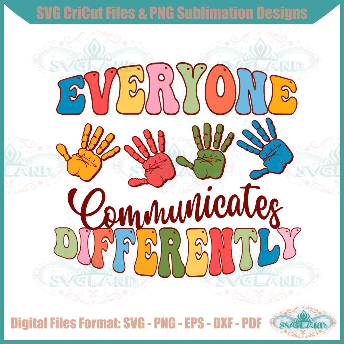 ArtStation - Everyone Communicates Differently Autism Awareness Svg