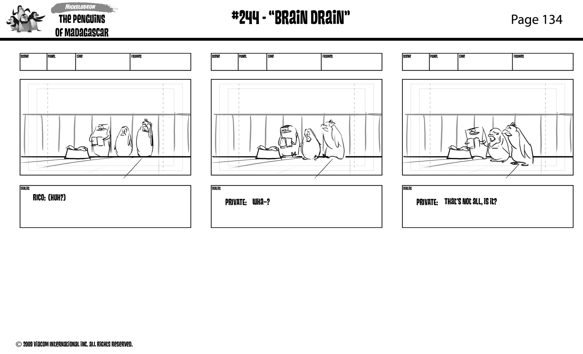 Thomas Bernardo - Storyboards - Penguins of Madagascar - Brain Drain ...