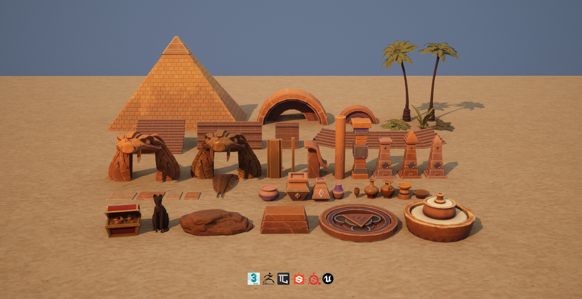 Solmi Mun - Egypt Altar Stylized 3D modeling