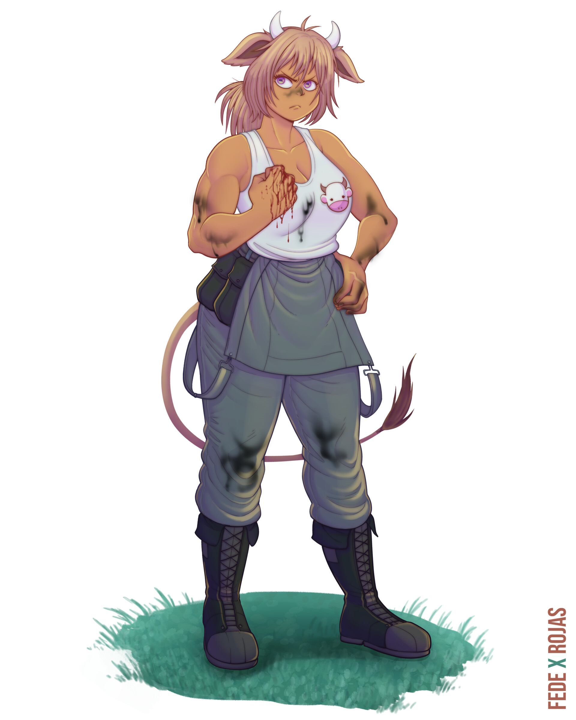 ArtStation - Farmer Cow-Girl