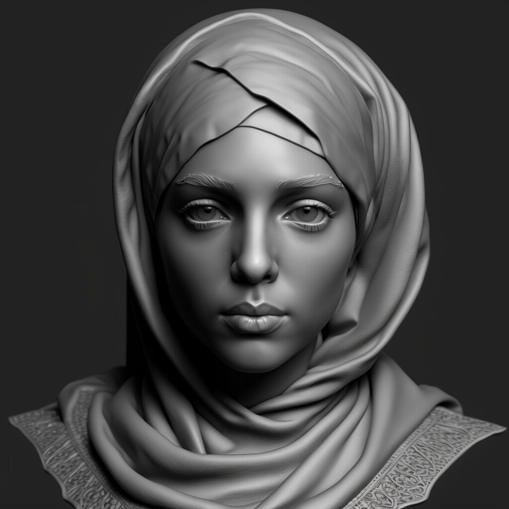 ArtStation - 150 Hijab Female Head