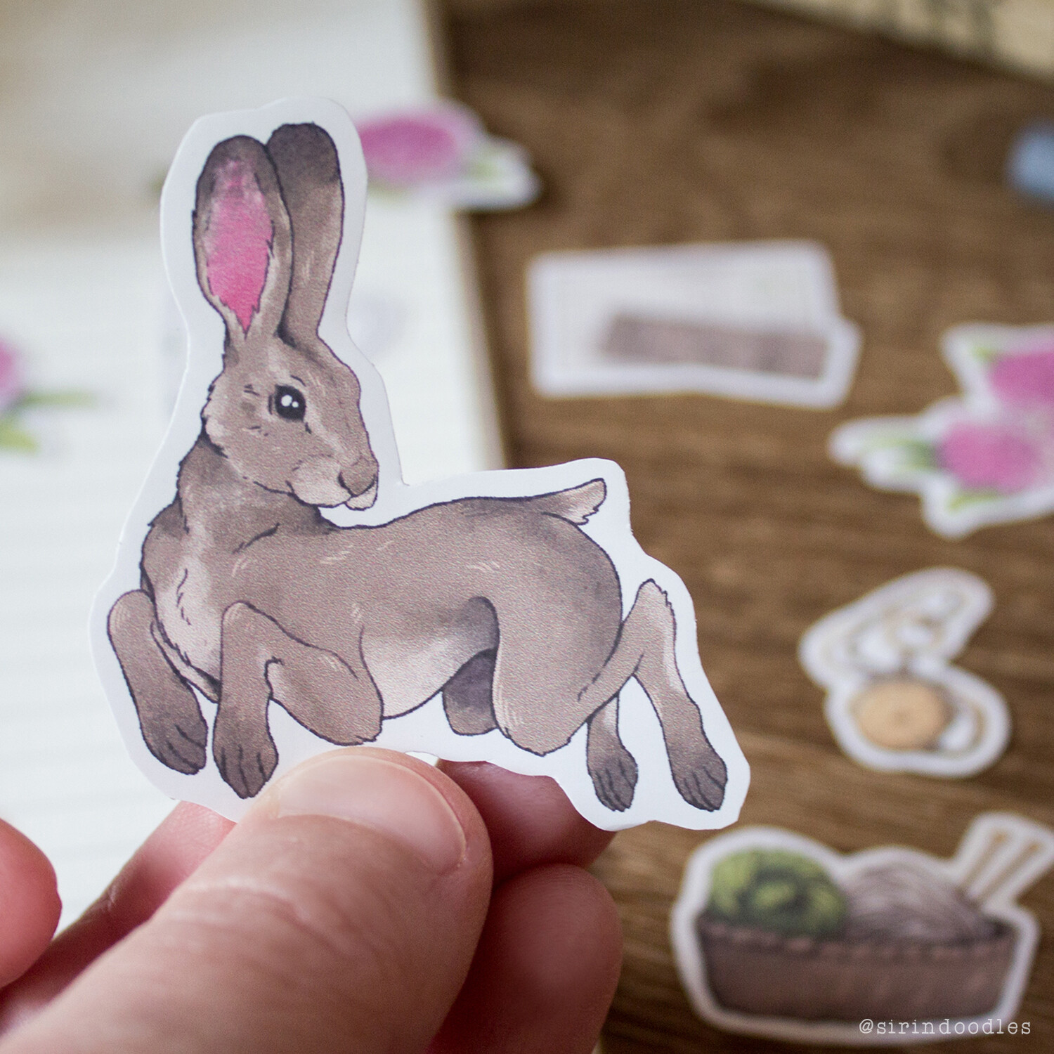 Sirin Doodles - Rabbit - 2D game illustration and cottage core sticker set