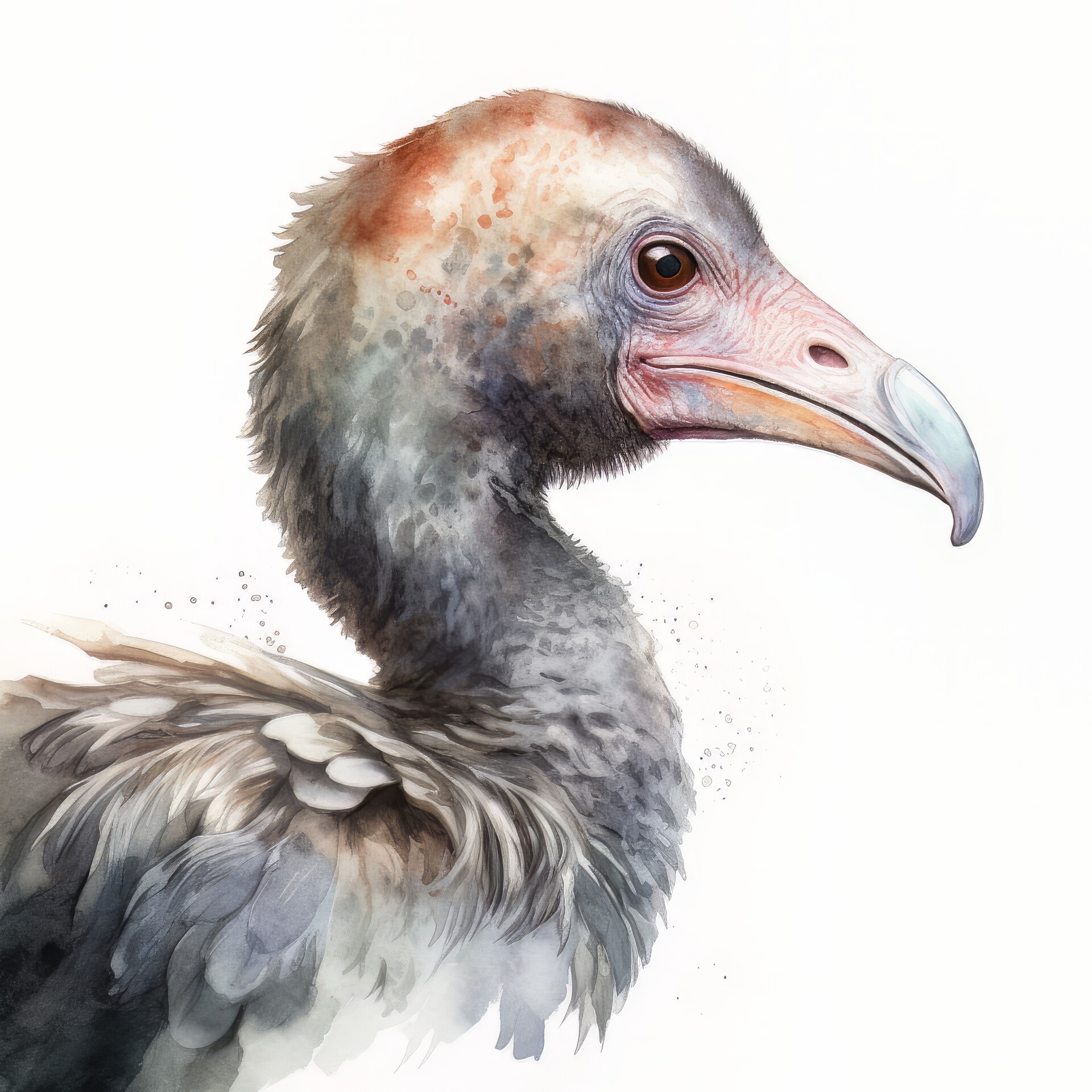 ArtStation - Dodo Animal Portrait Watercolor Painting