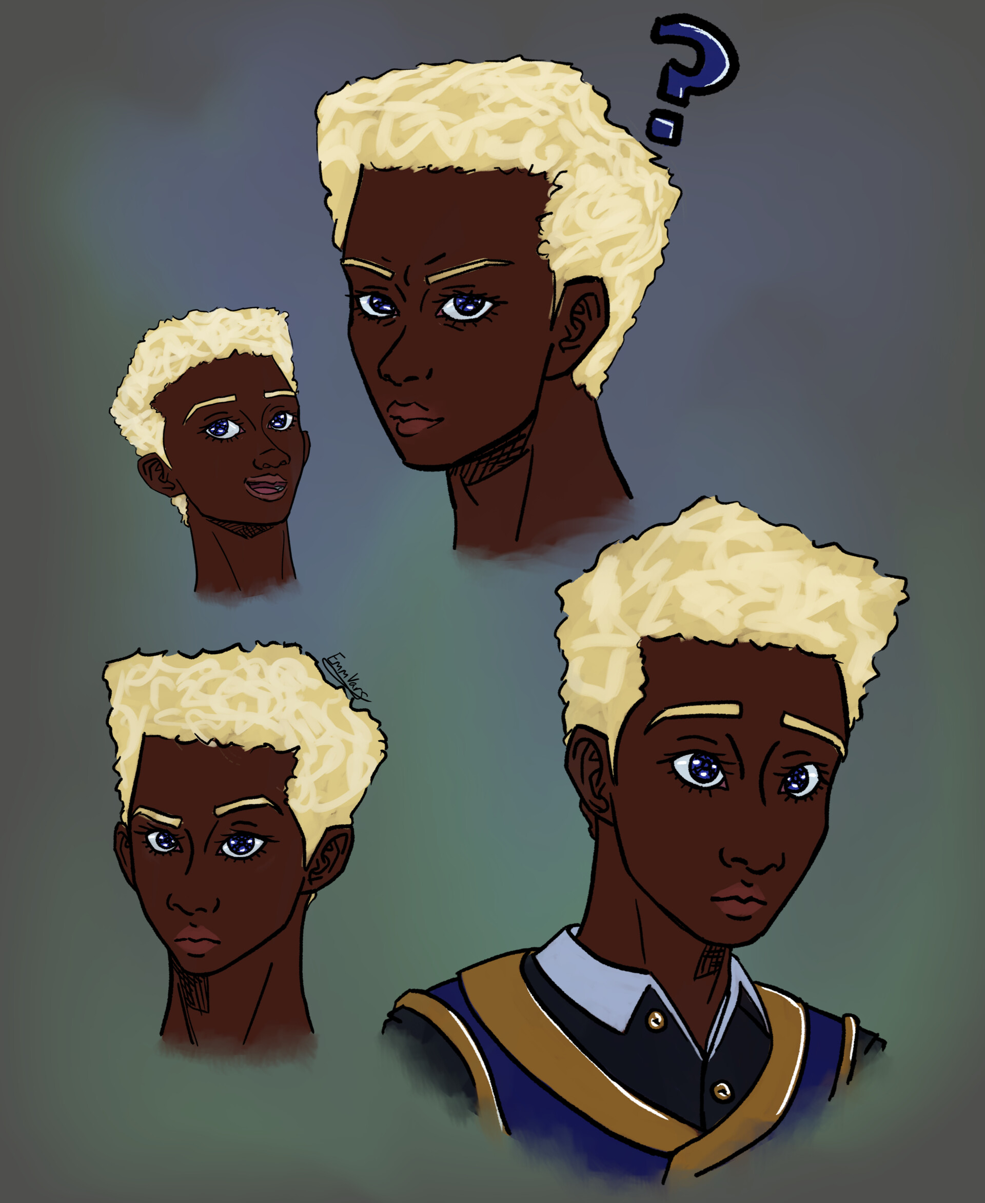 ArtStation - Detective Otto Expression Sheet