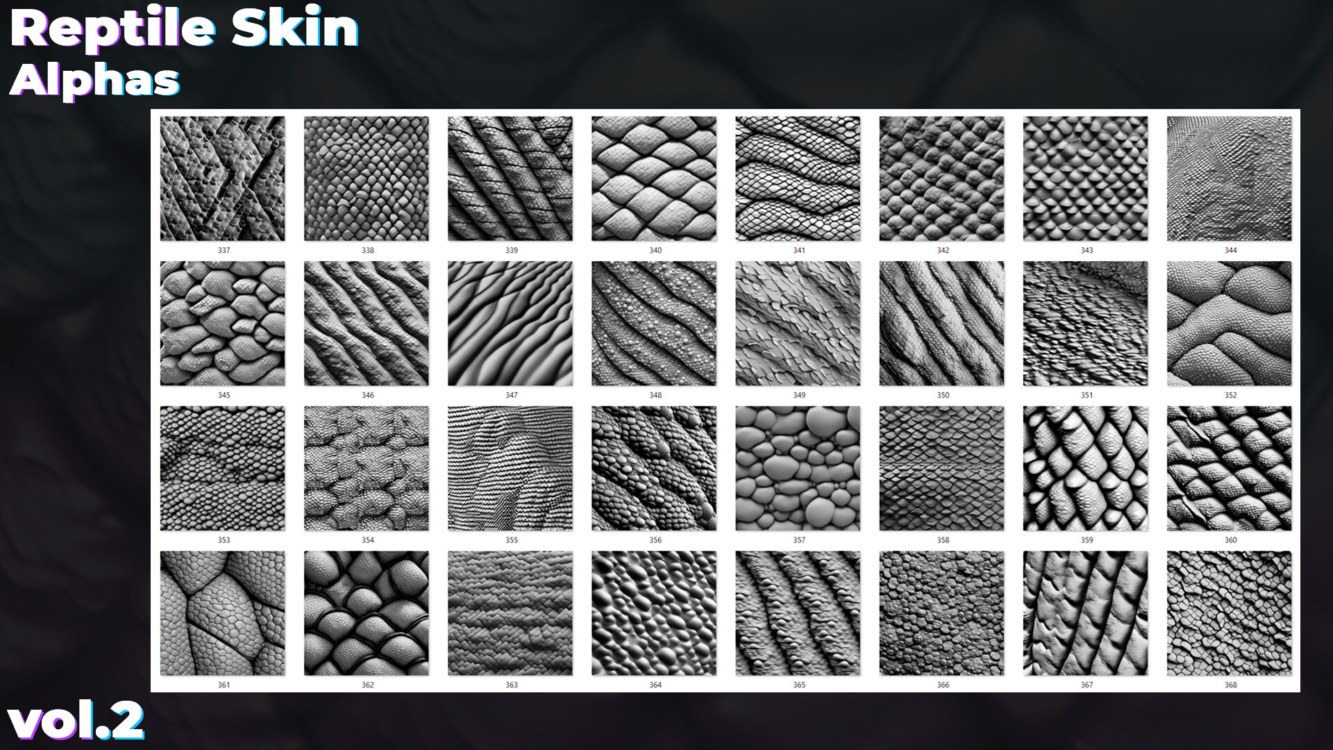 VK Gamedev Digital Products - 500+ Reptile, Dragon, Snake Skin Alphas ...