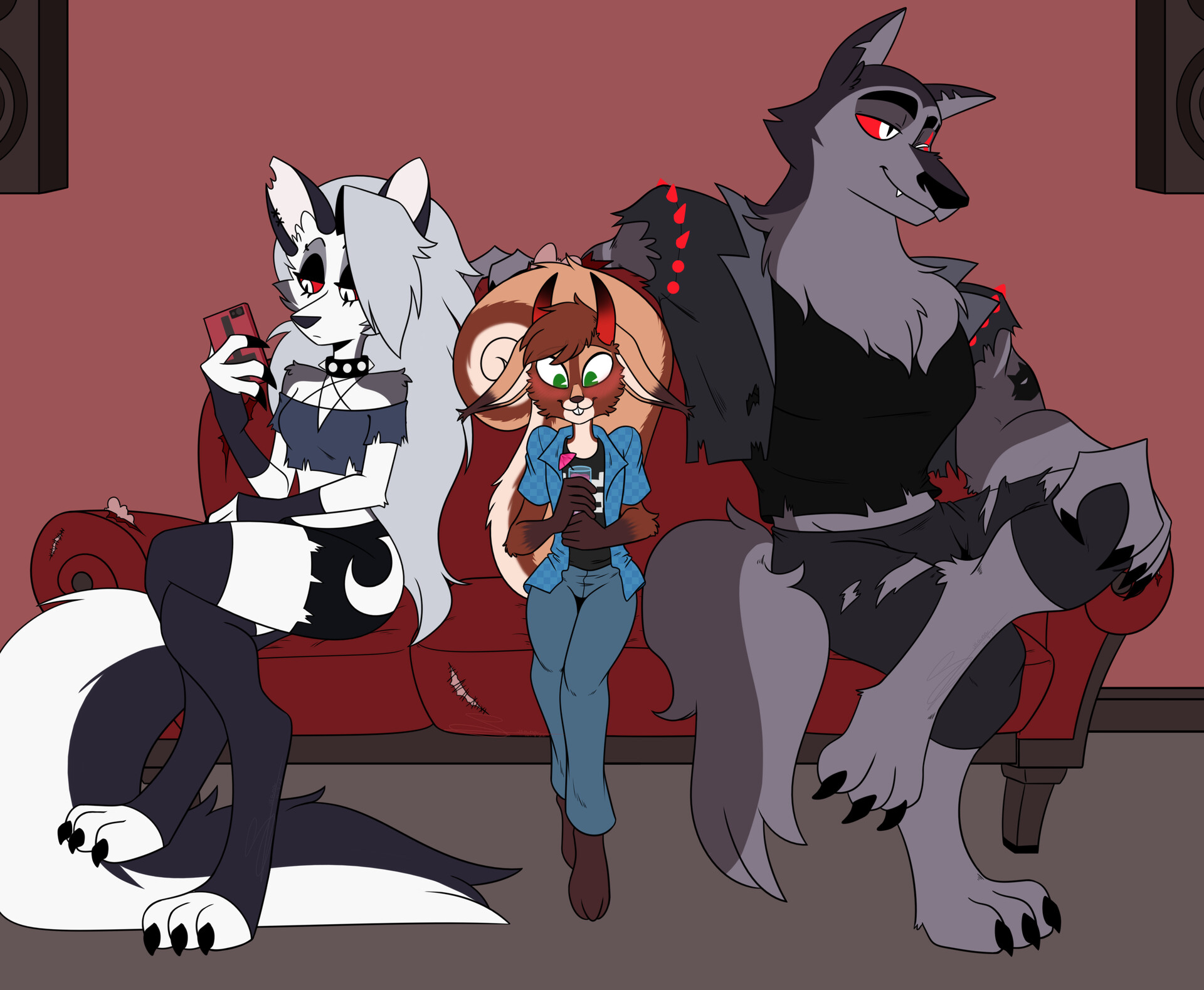 ArtStation - Commission - Alphonse with Loona and Vortex