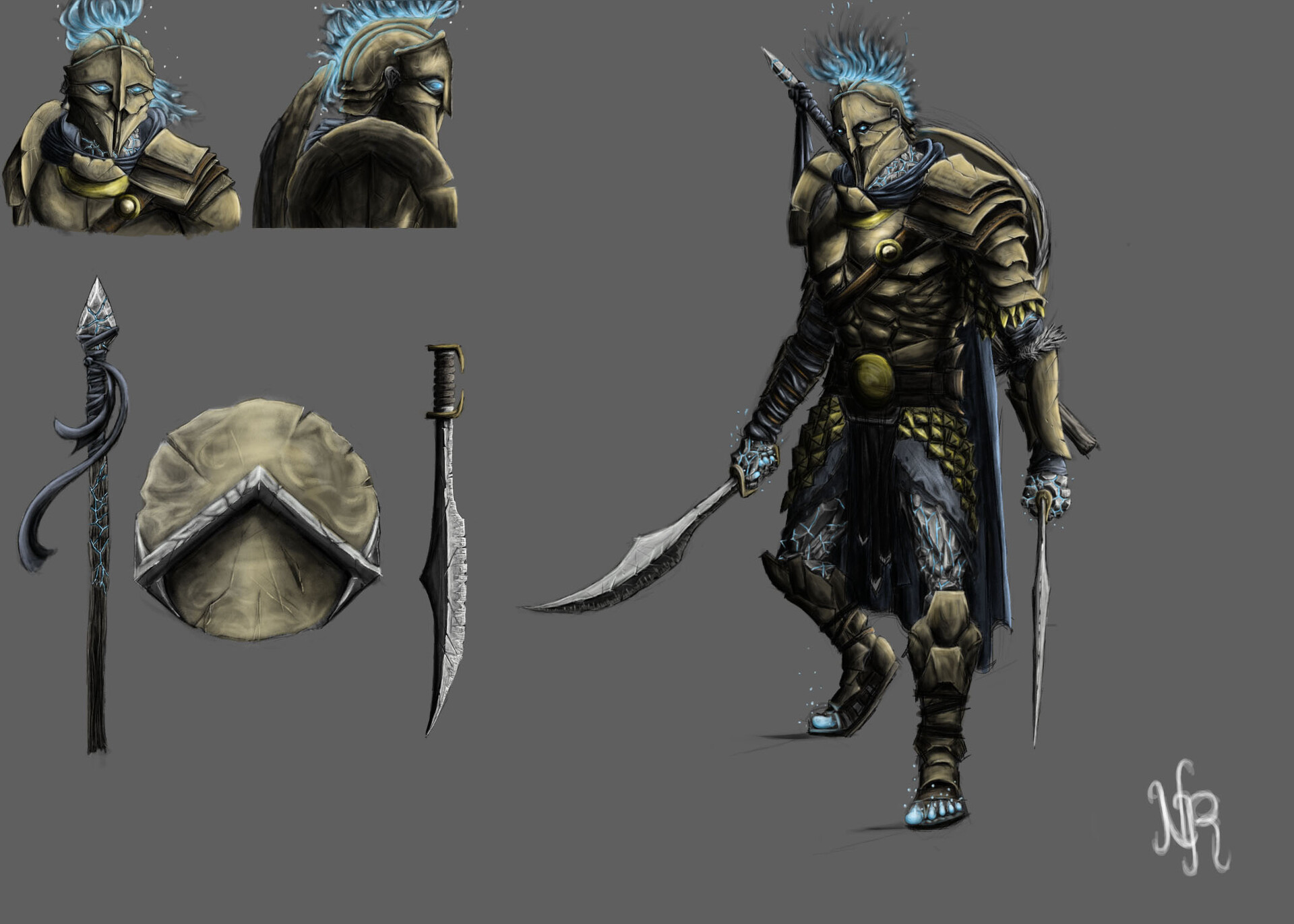 ArtStation - Ghost of Sparta a.k.a Ghost Rider of the 8th Century